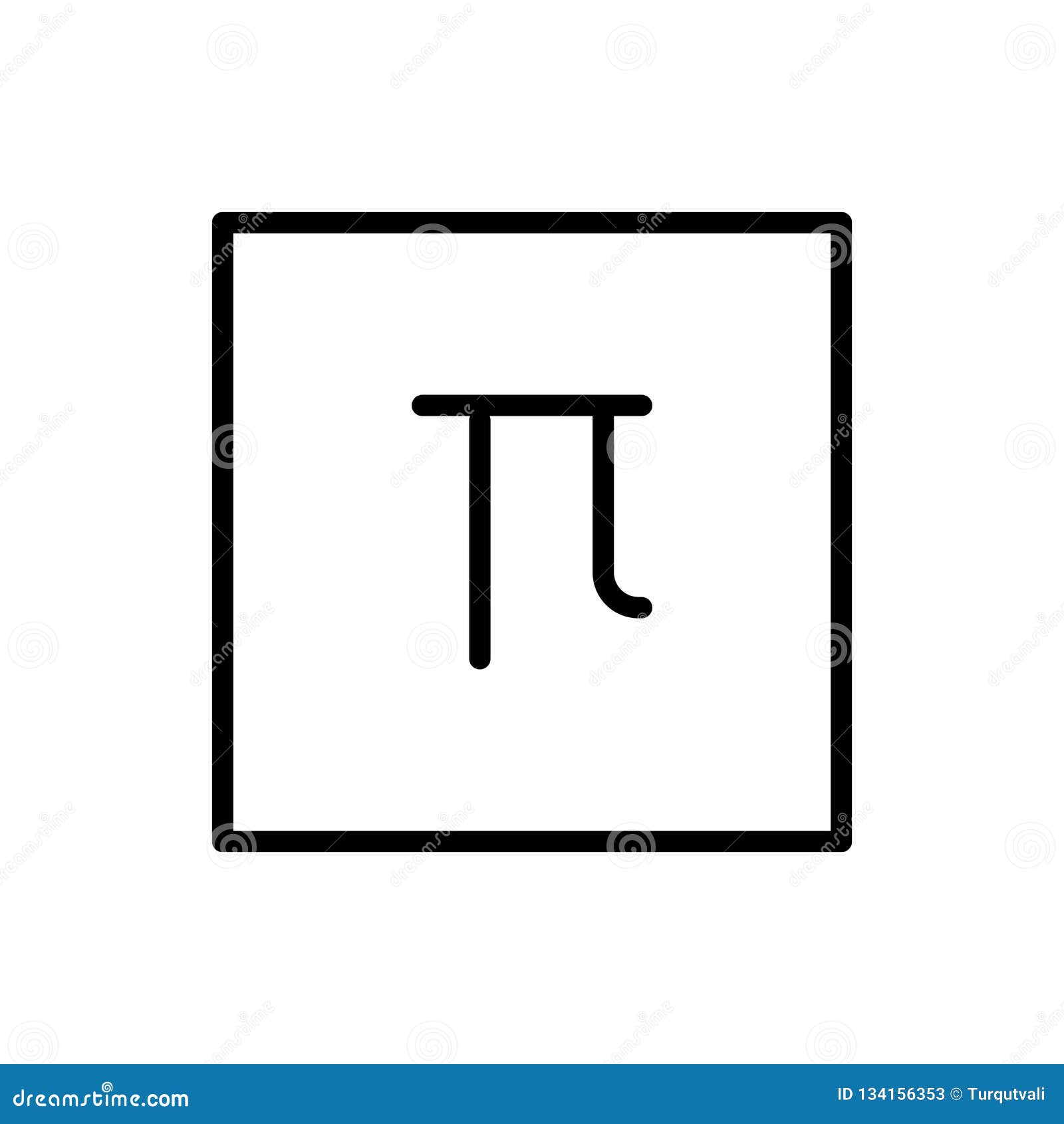 Pi Icon Vector Isolated on White Background, Pi Sign , Line and Outline ...