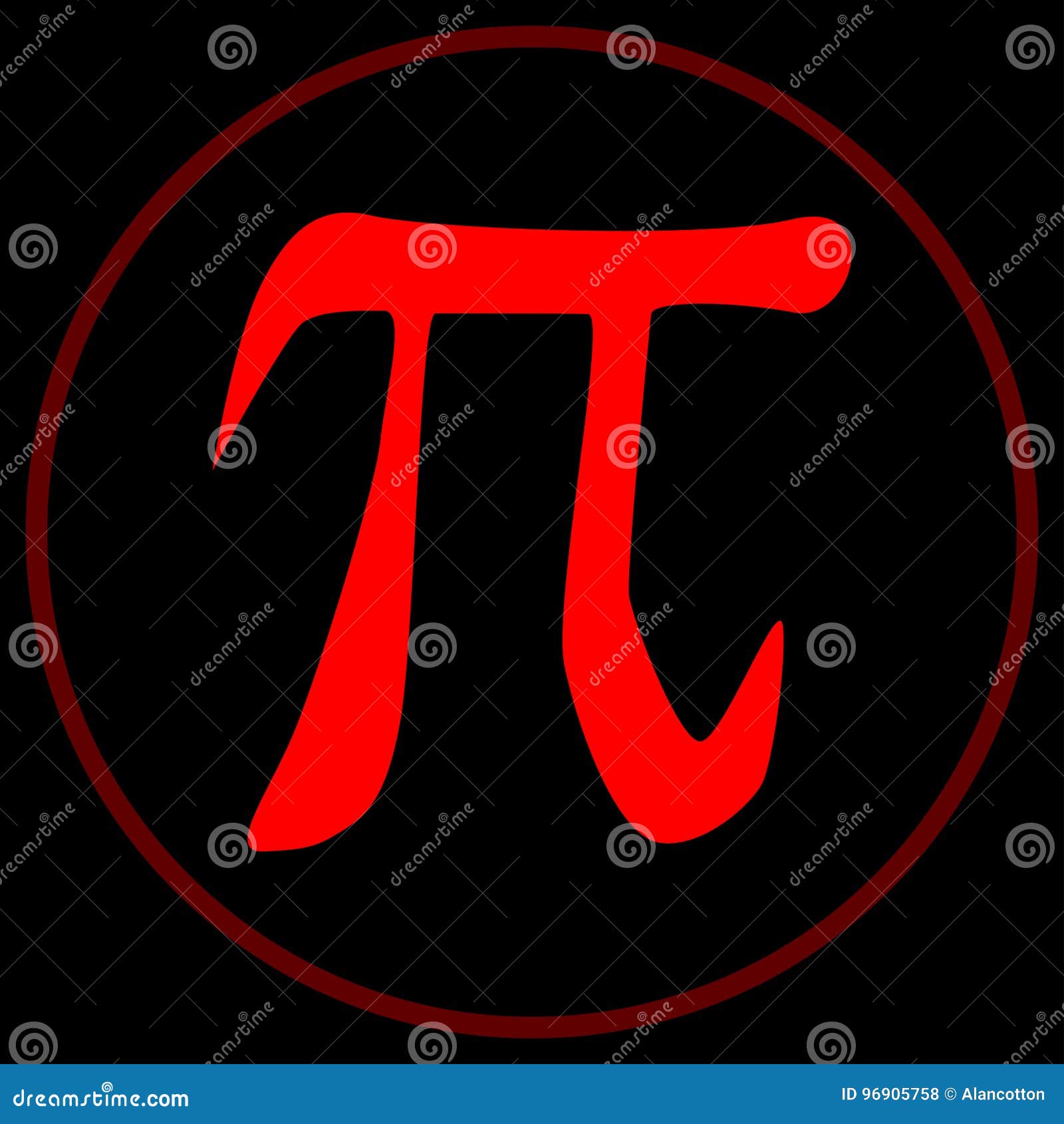 Pi la constante illustration de vecteur. Illustration du mathématiques ...