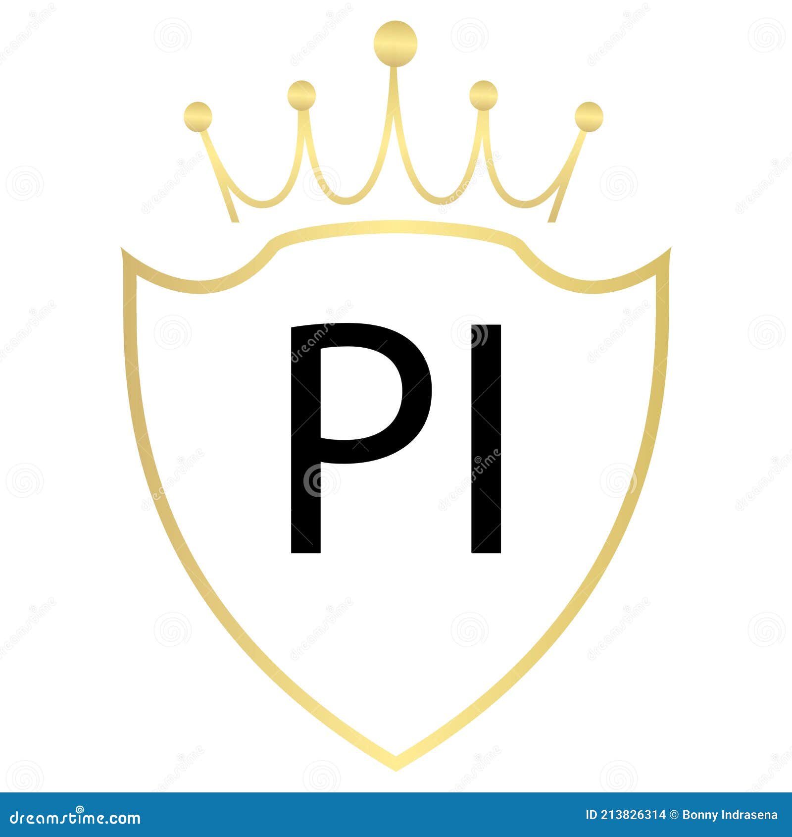 PI Letter Logo Design with Simple Style Stock Vector - Illustration of ...