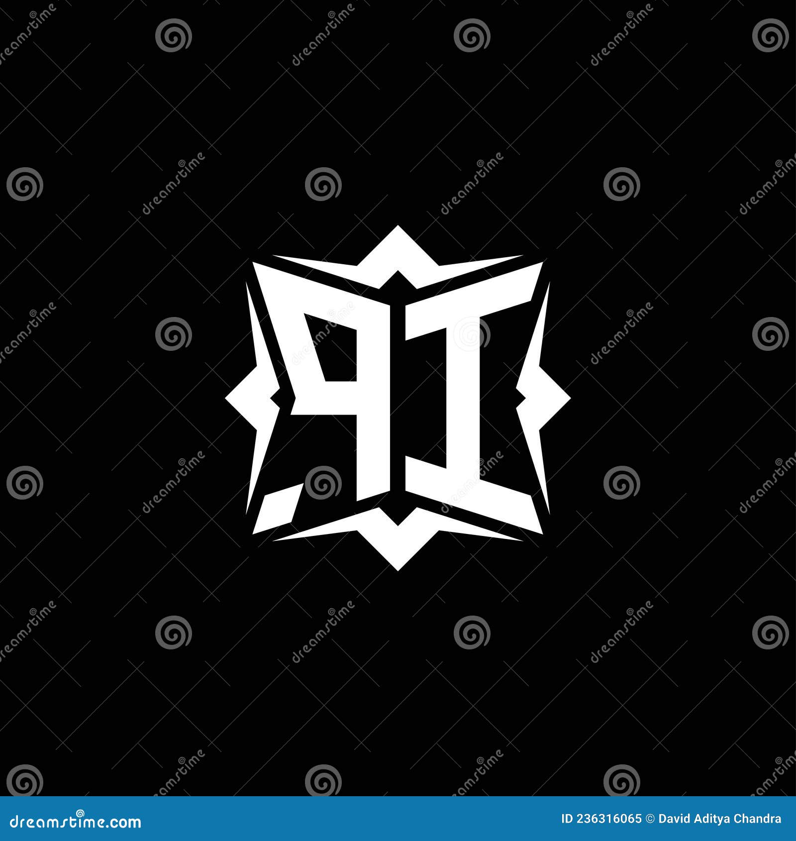 PI Logo Monogram Geometric Modern Design Stock Vector - Illustration of ...