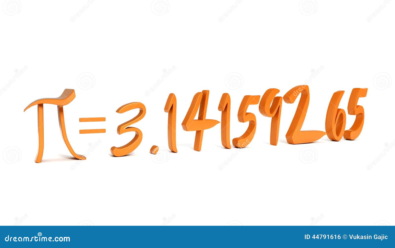 Pi number with his value stock illustration. Illustration of constant ...
