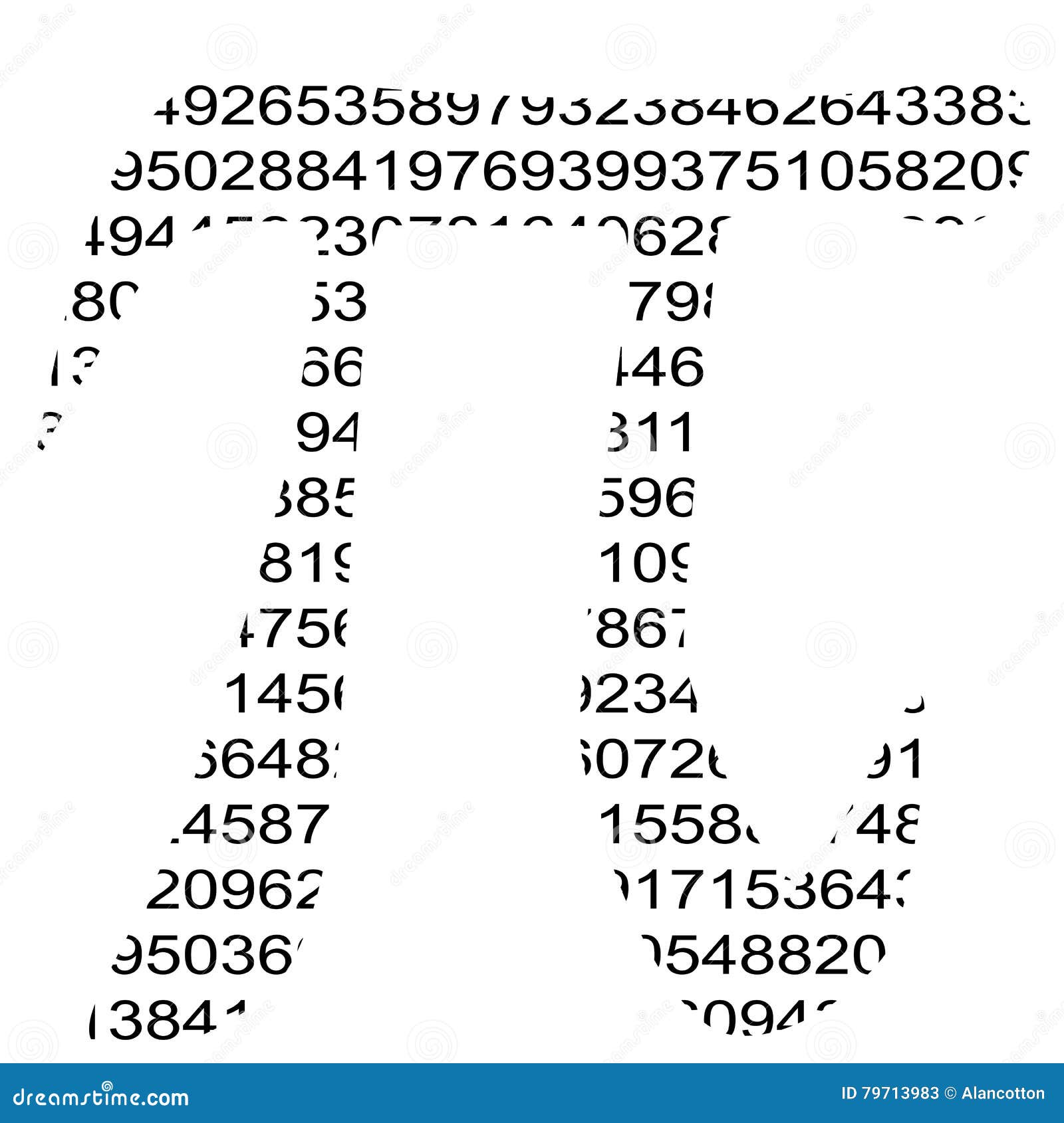 Pi symbol stock illustration. Illustration of round, circumference ...