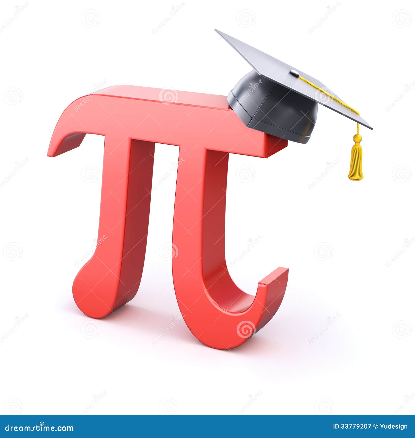Pi Symbol with Graduation Cap Stock Illustration - Illustration of ...
