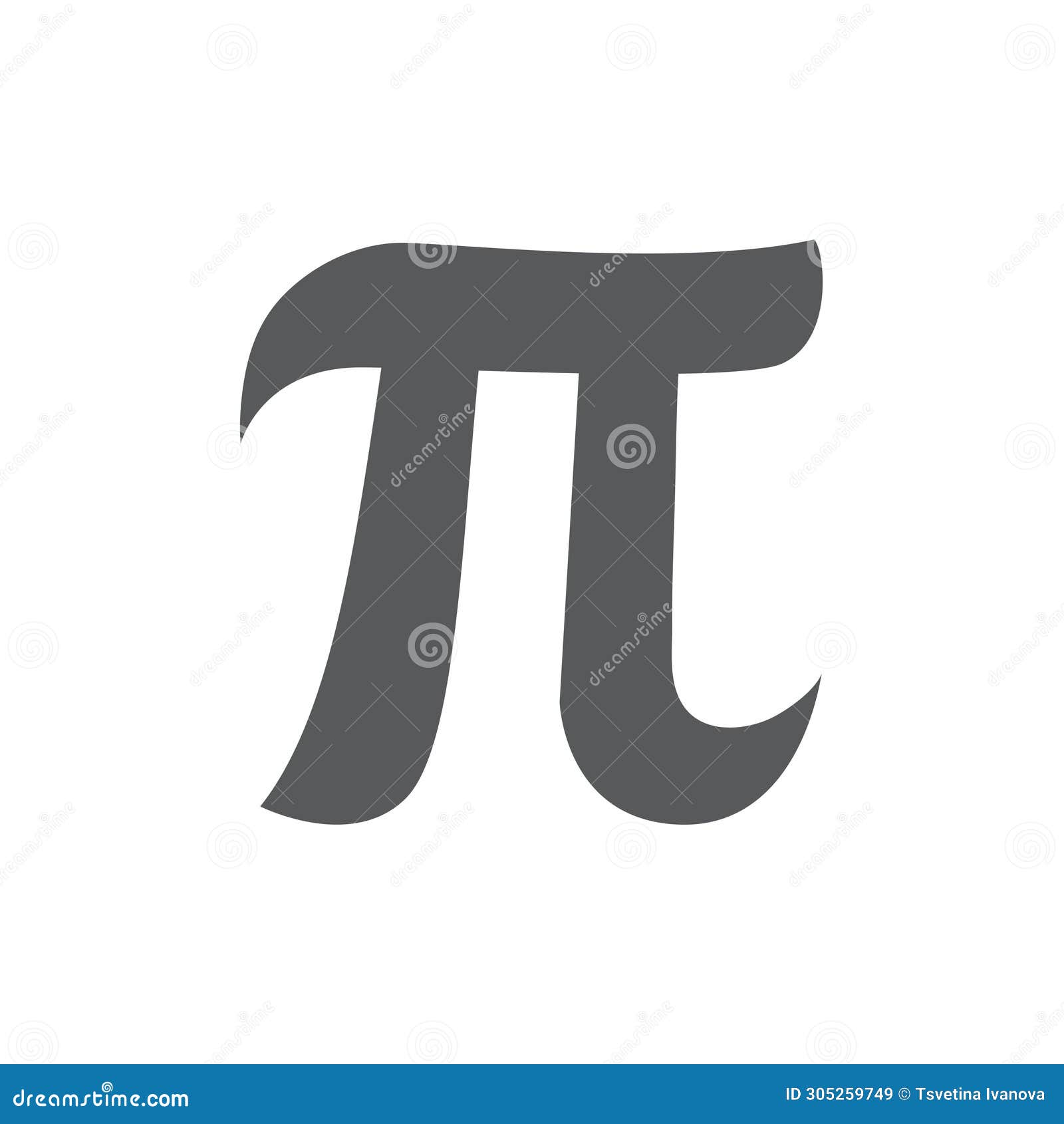 Pi symbol vector icon stock vector. Illustration of icon - 305259749