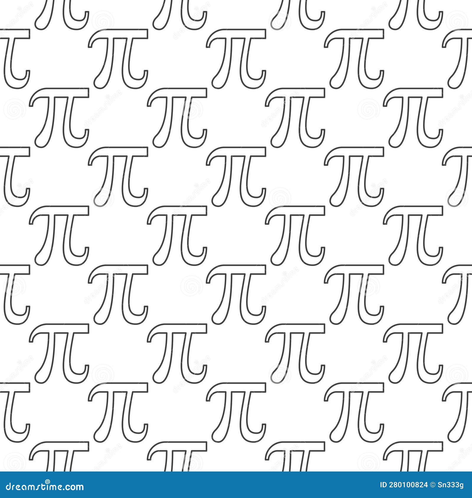 Pi Symbol Vector Math Concept Line Seamless Pattern Stock Illustration ...