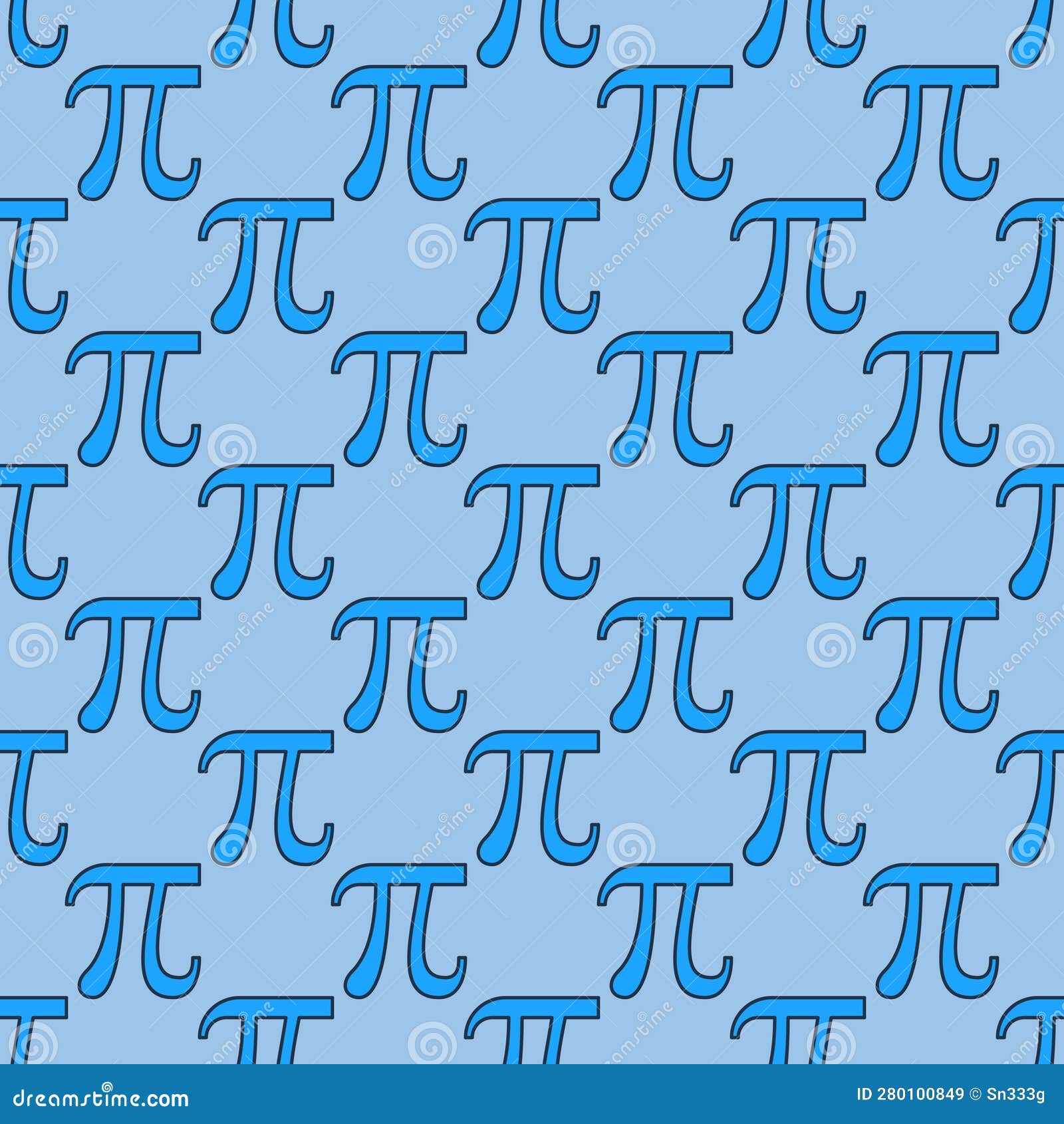 Pi Symbol Vector Mathematics Blue Seamless Pattern Stock Illustration ...