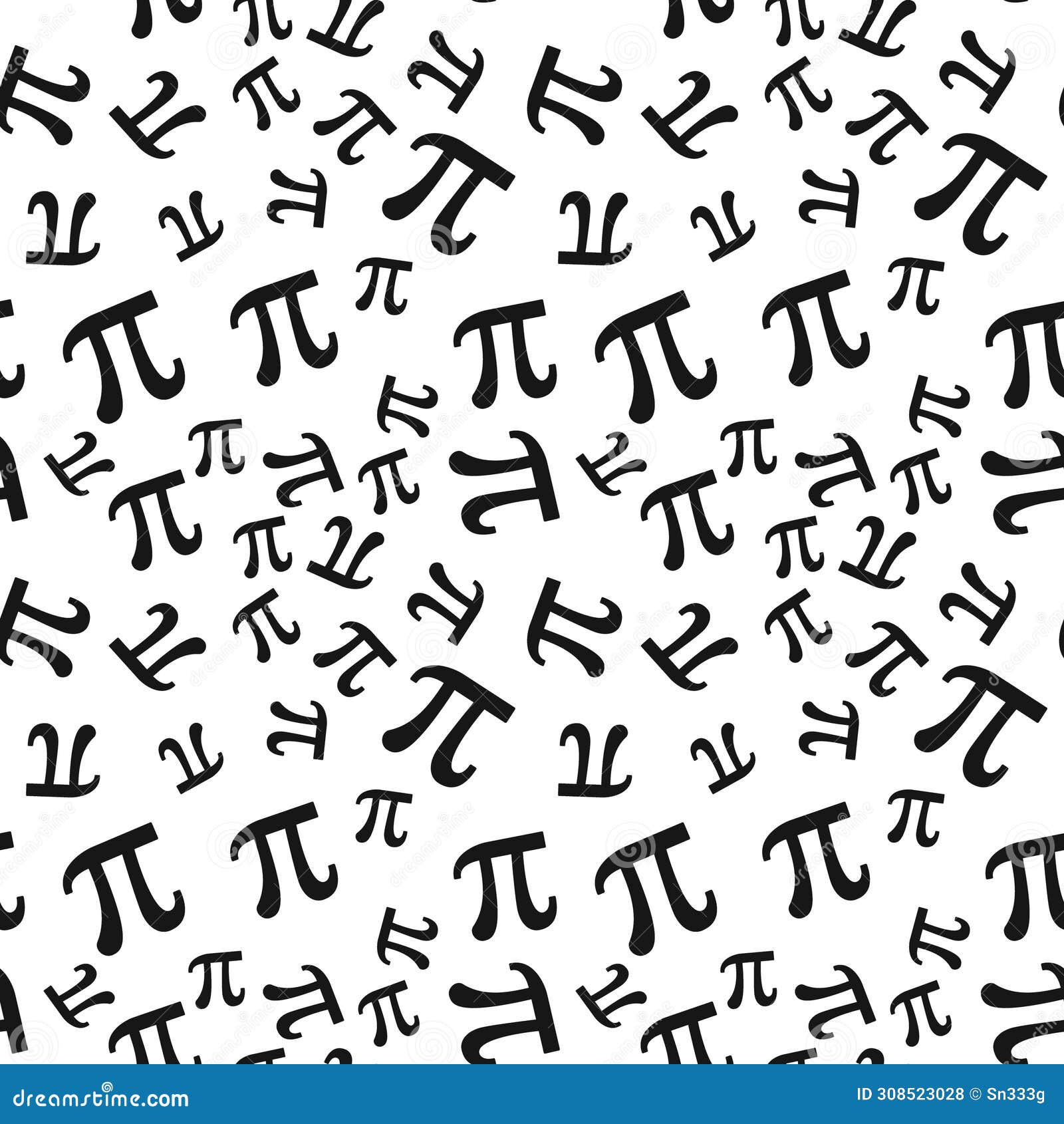 Pi Symbol Vector Minimal Seamless Pattern - Mathematics Background ...
