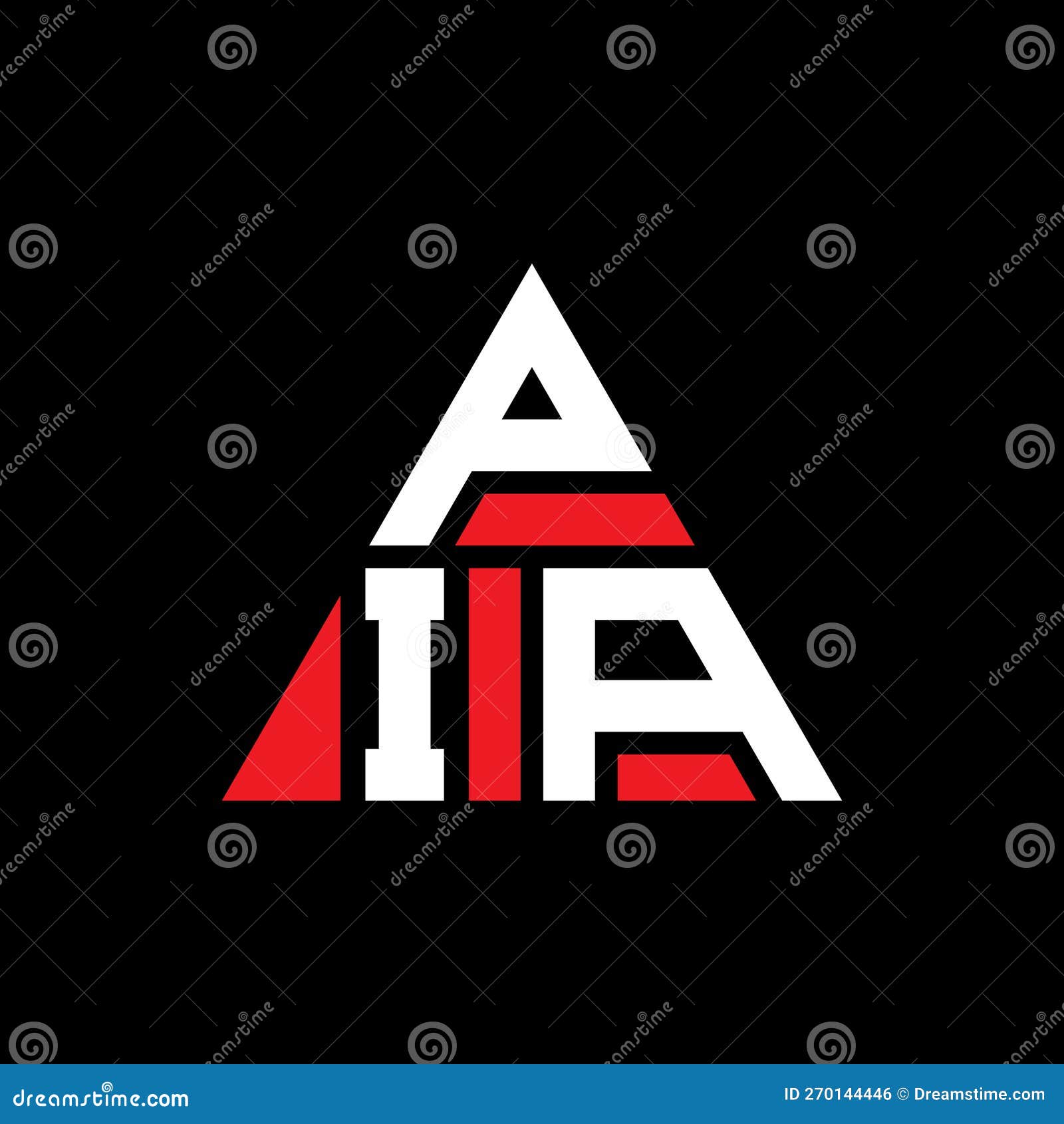 PIA Triangle Letter Logo Design with Triangle Shape. PIA Triangle Logo ...