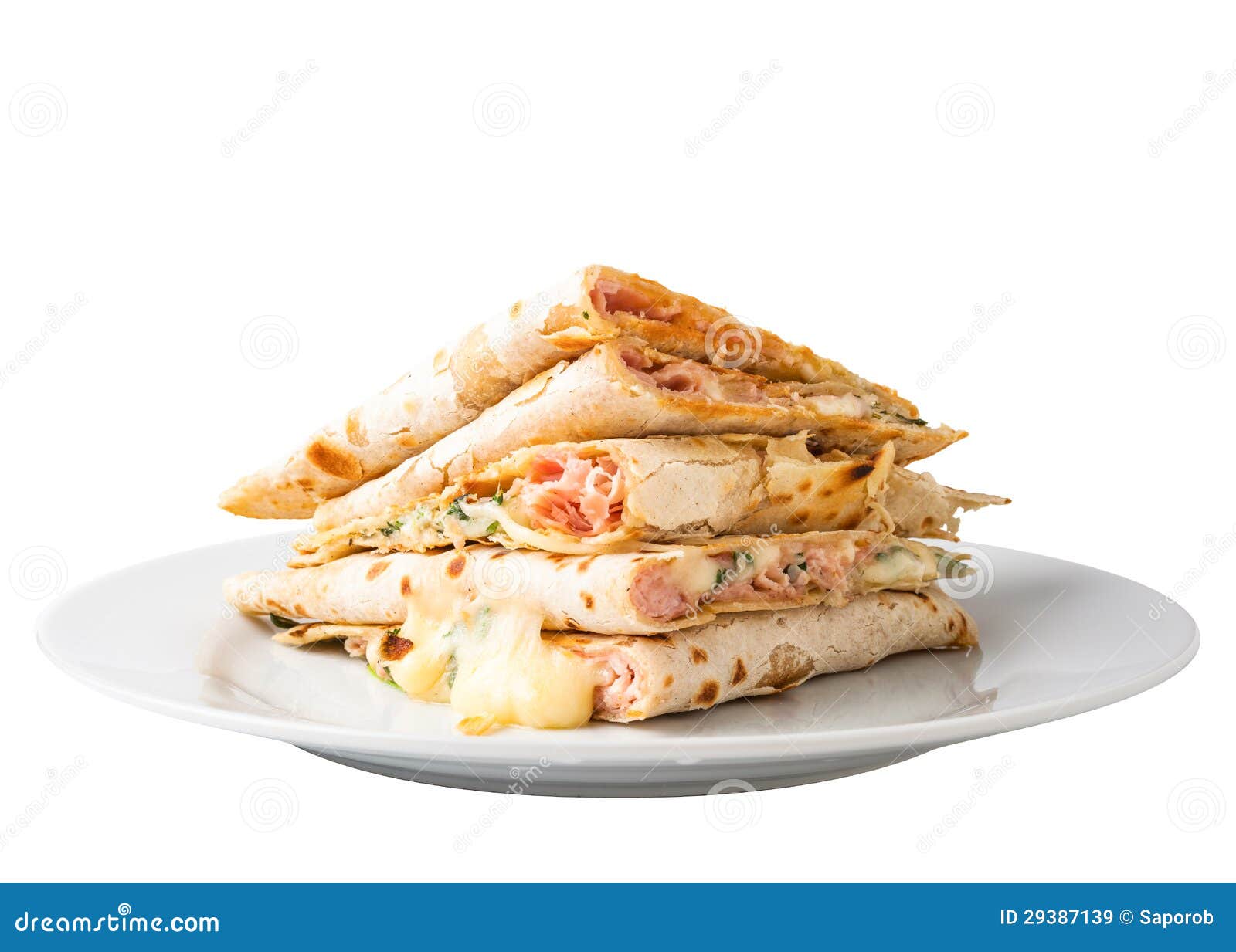 Piadina sandwich stock image. Image of arugula, delicious - 29387139