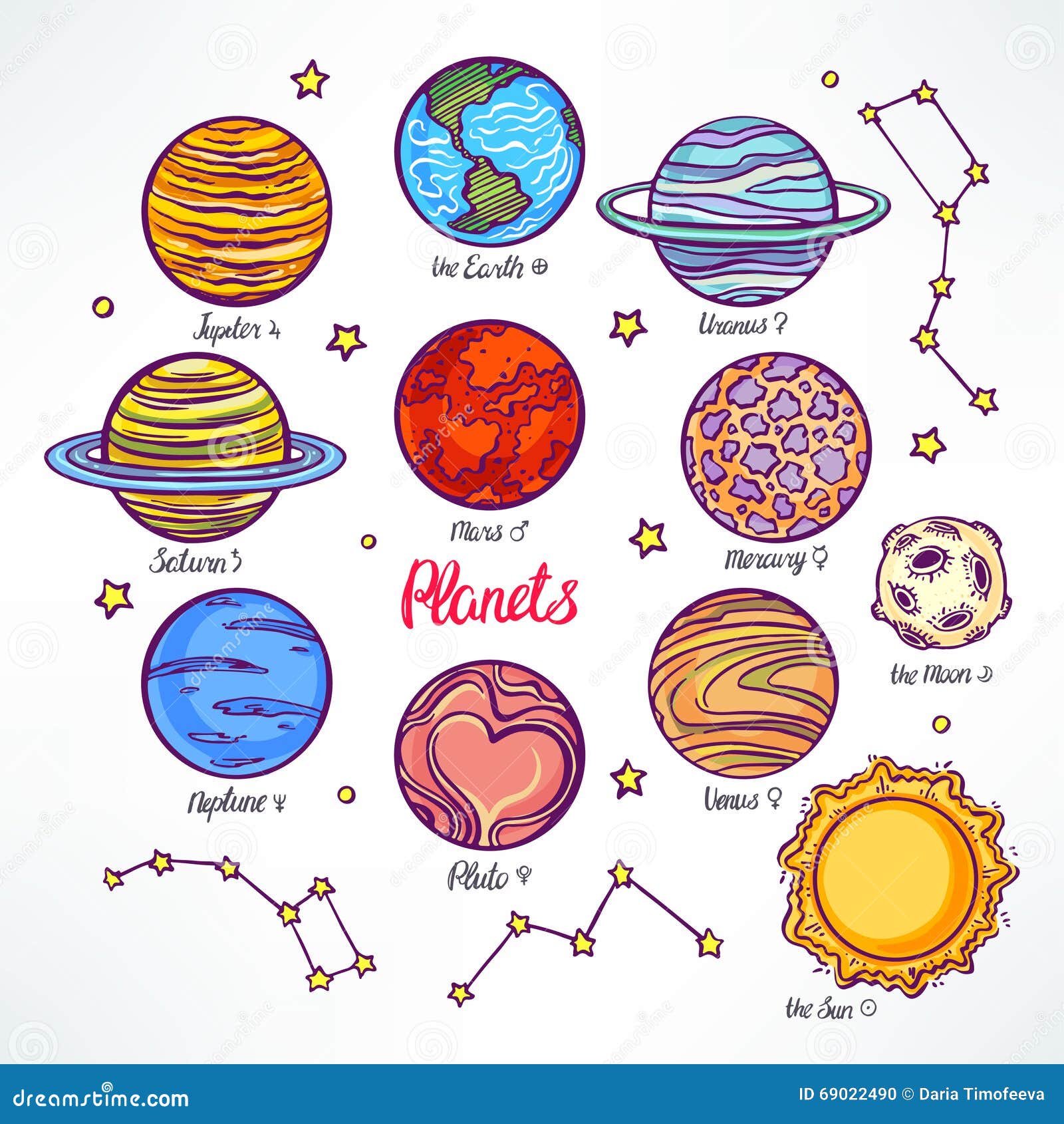 Pianeti del sistema solare illustrazione di stock. Illustrazione di ... Pianeti del sistema solare illustrazione di stock. Illustrazione di ...