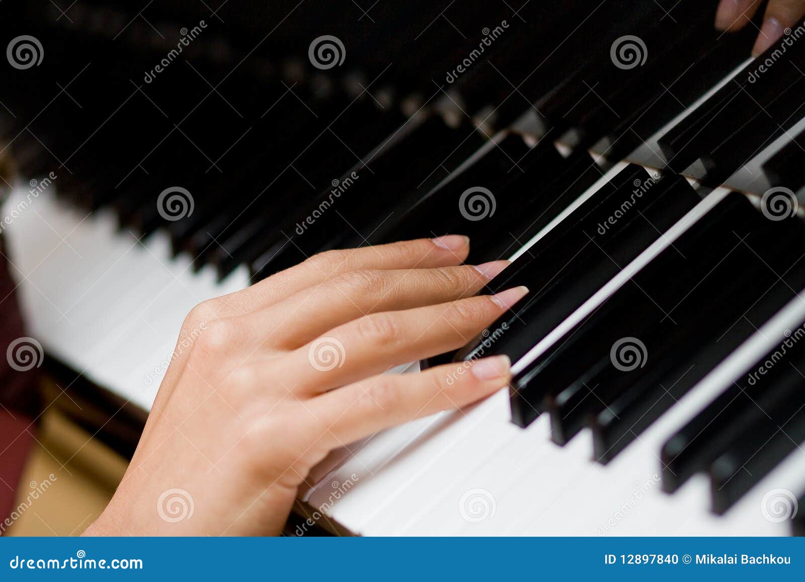 Piano stock photo. Image of hand, keyboard, creativity - 12897840
