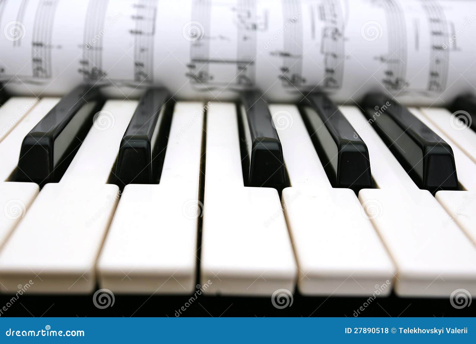 Piano buttons and notes stock photo. Image of instrument - 27890518