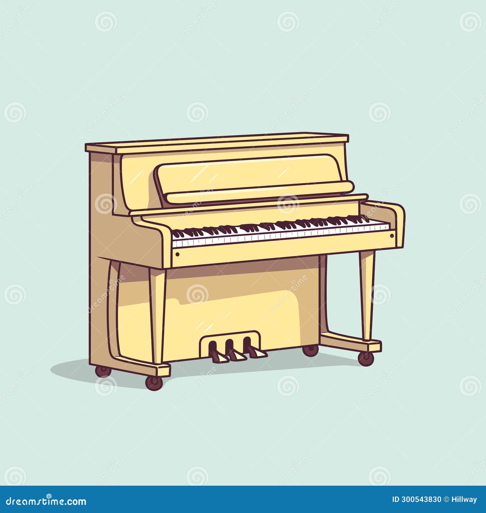 Vector Illustration of a Piano in Cartoon Style Stock Illustration ...