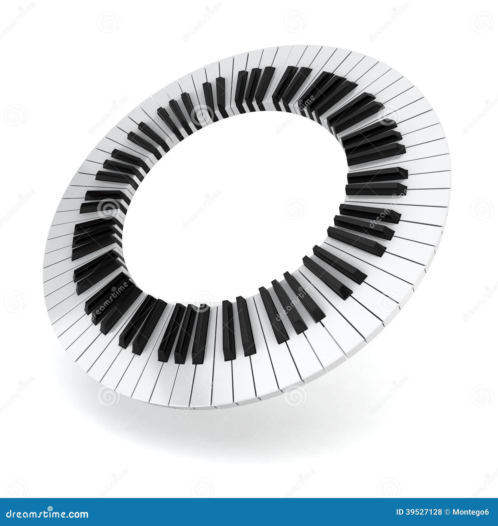 Piano Circle Keyboard Icon Vector Illustration | CartoonDealer.com ...