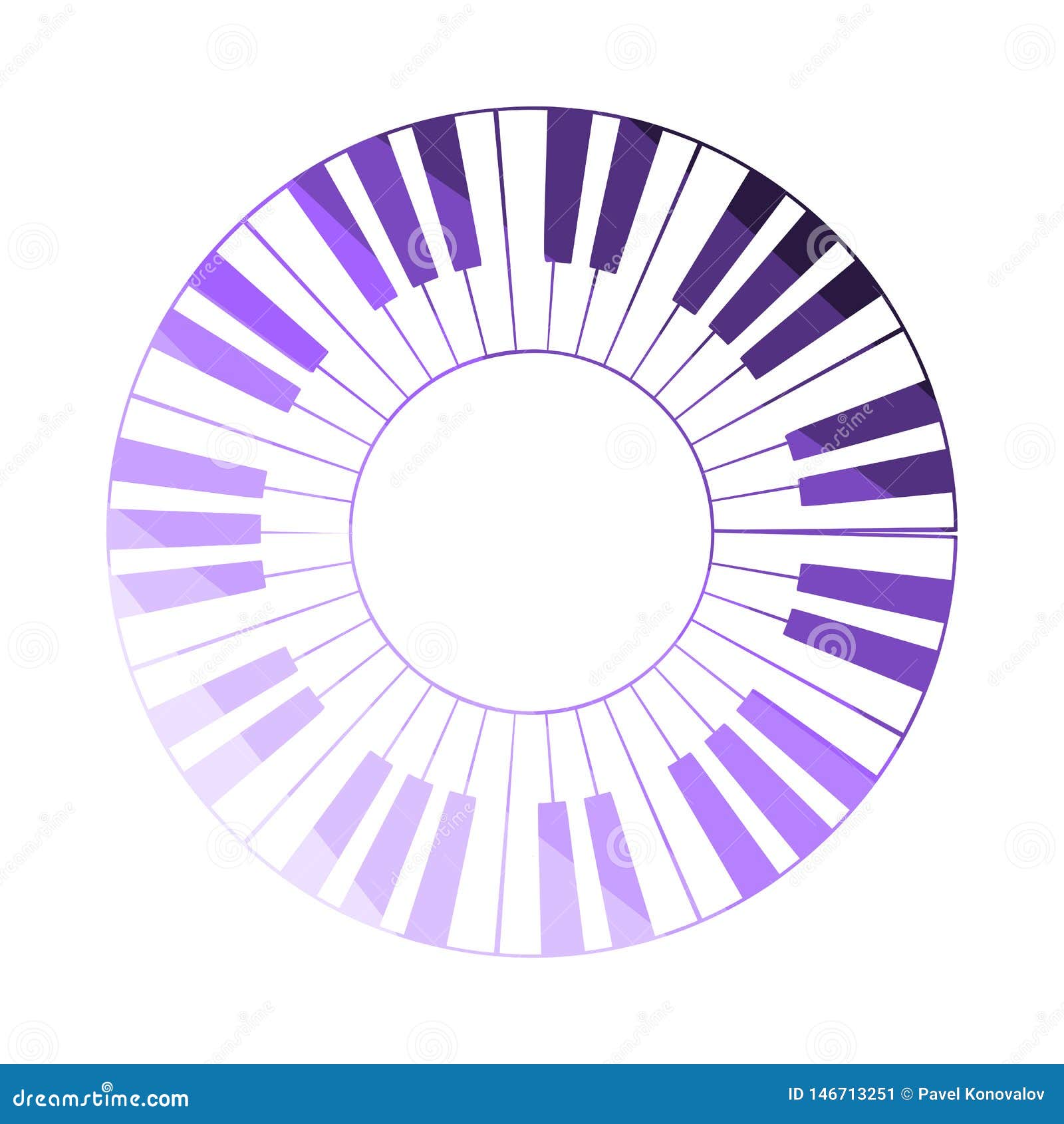 Piano Circle Keyboard Icon stock vector. Illustration of ladder - 146713251