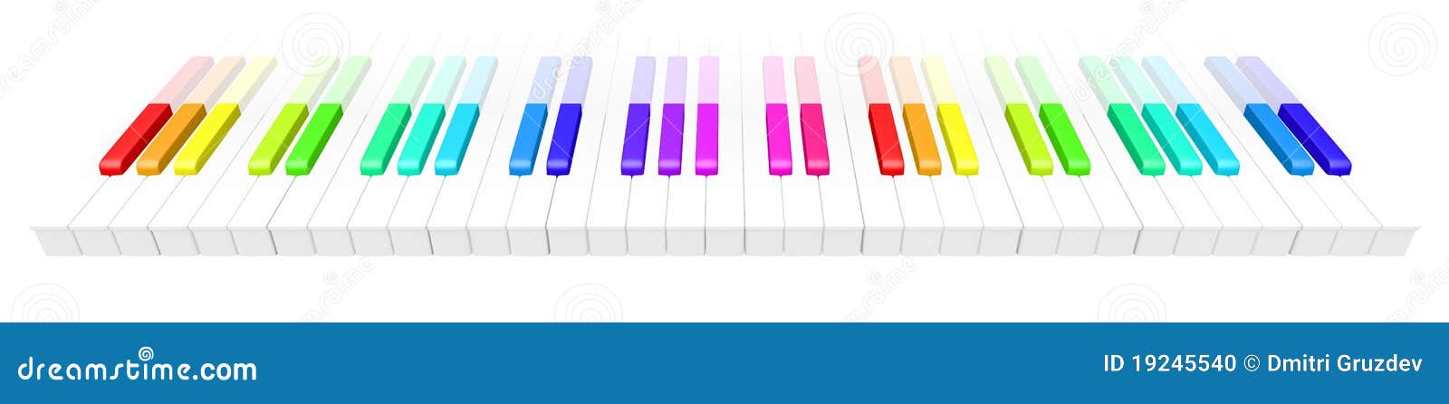 Piano coloré photo stock. Image du moderne, octave, apprenez - 19245540