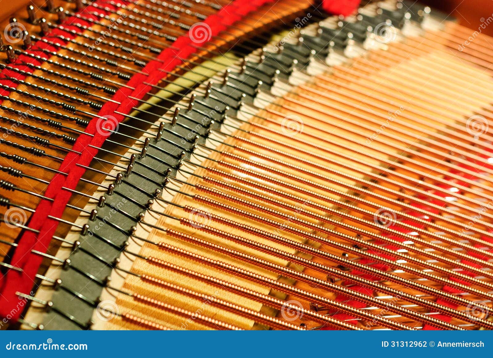 Piano detail string stock photo. Image of music, closeup - 31312962