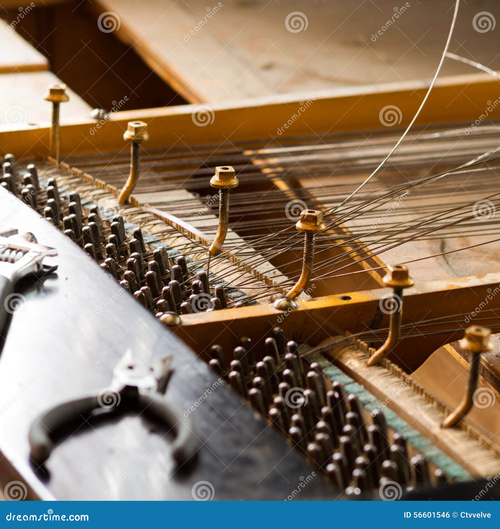 Piano disassemble stock photo. Image of instrument, antique - 56601546