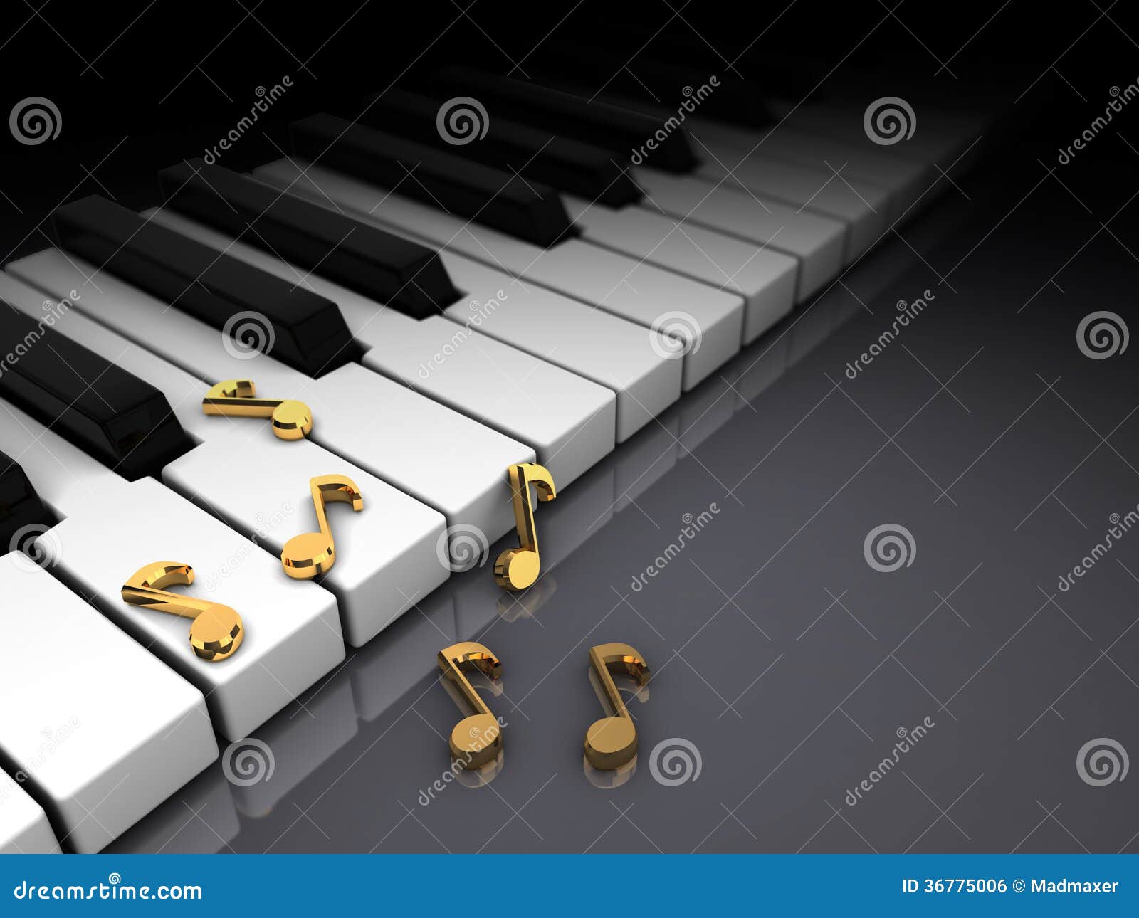 Piano en nota's stock illustratie. Illustration of sleutels - 36775006