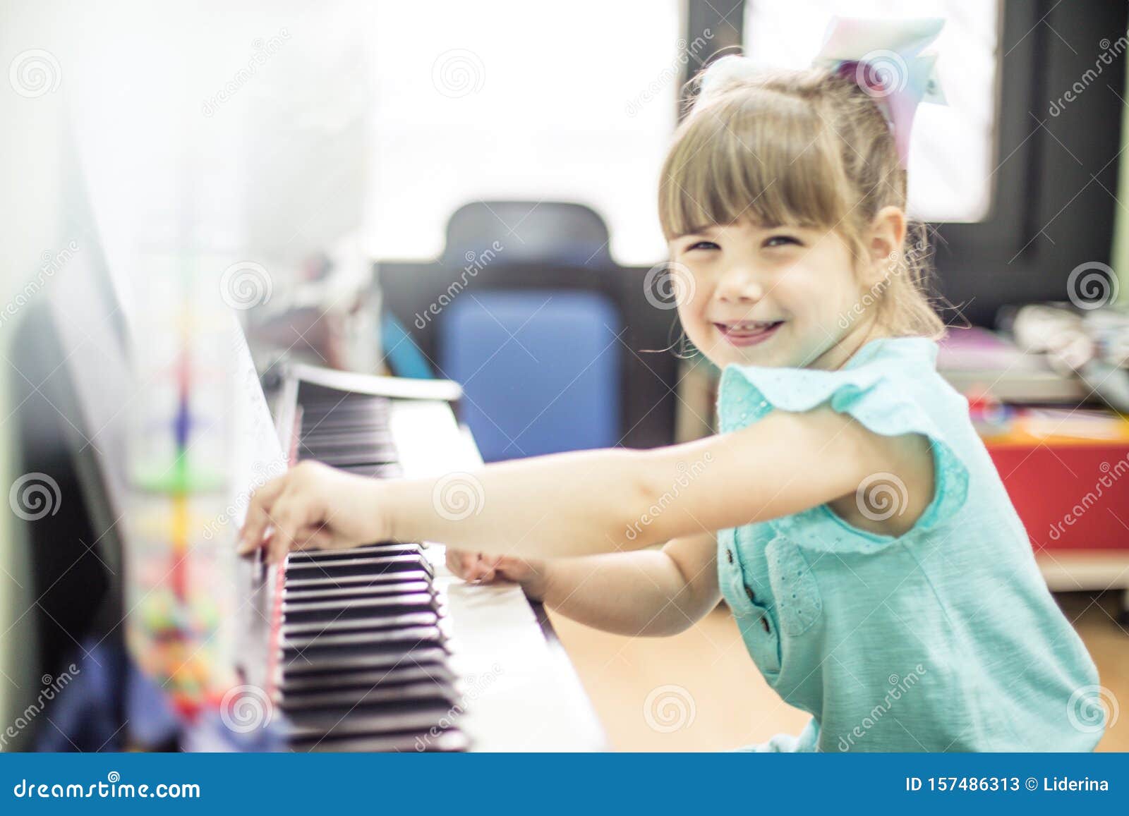 Piano is so fun stock image. Image of child, hobbies - 157486313