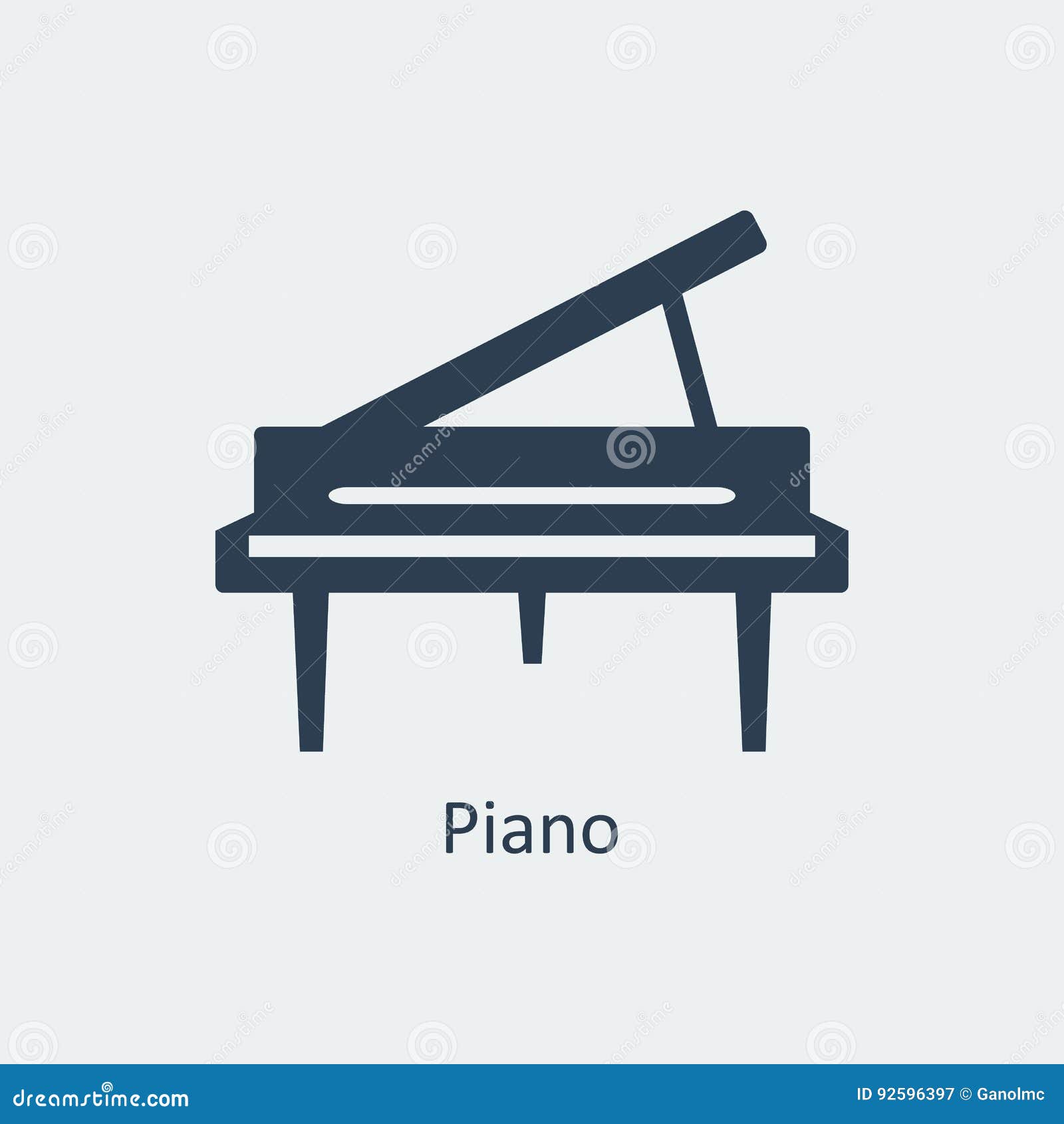 Piano Icon Vector. Piano Illustration Sign. Music Symbol. Solfeggio ...