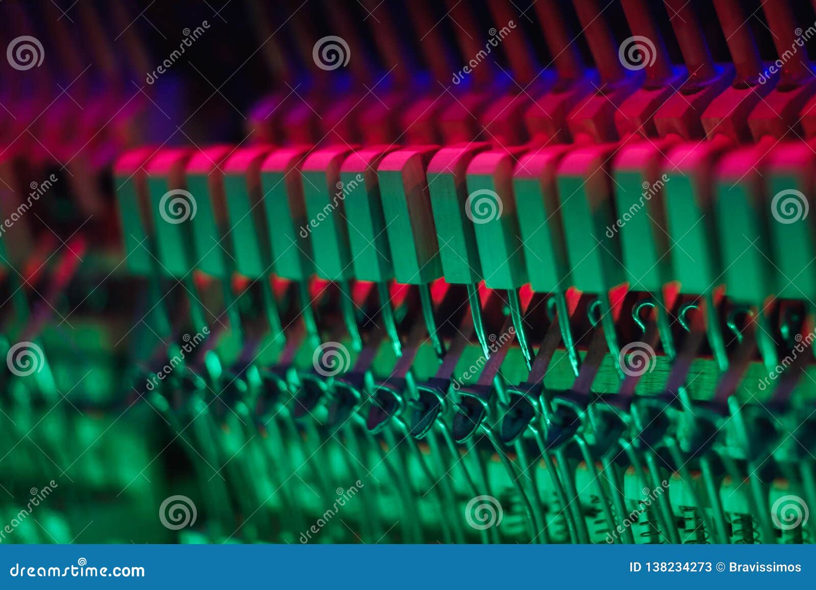 Piano Instrument Inside Internal Design. Musical Stock Image - Image of ...