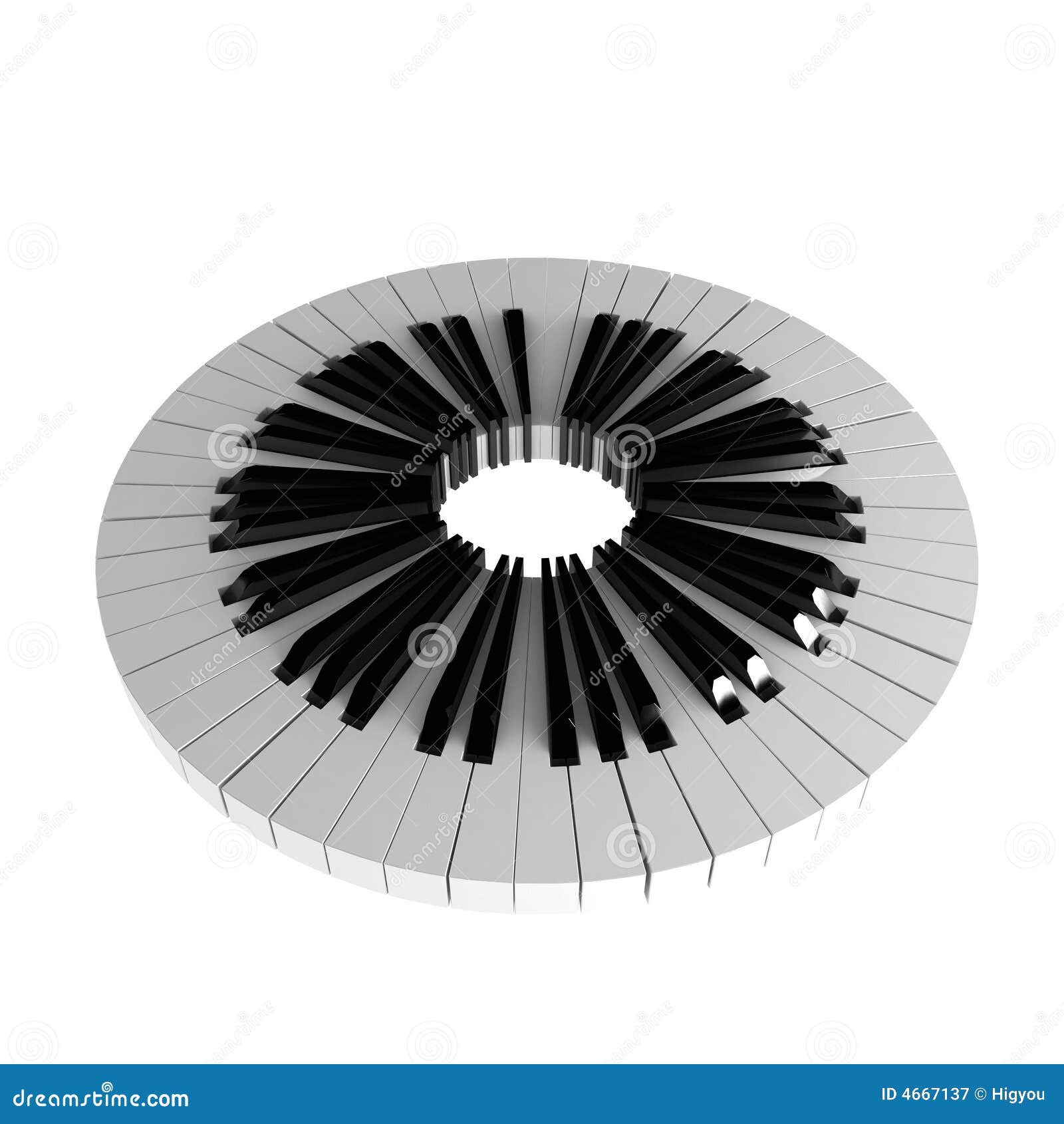 Piano Key Circle stock illustration. Illustration of black - 4667137