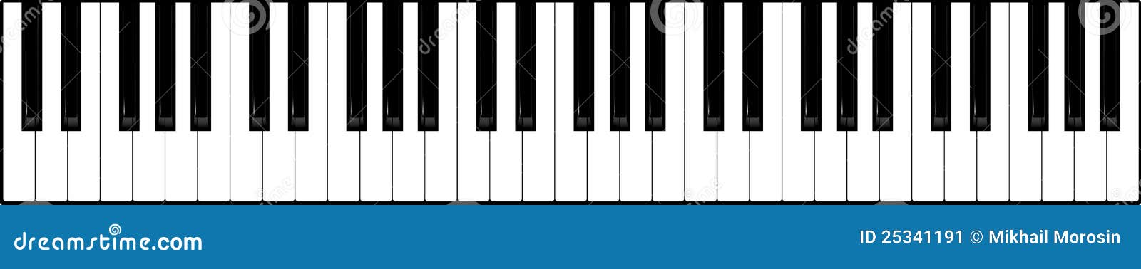 Piano Keyboard. Outline Keyboard For Music. Keys Of Synthesizer. Piano ...