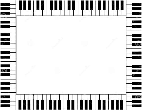 Piano Keyboard Border stock illustration. Illustration of abstract ...