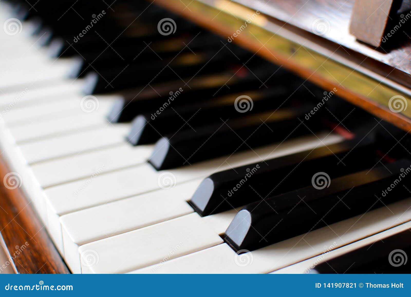 Piano Keyboard of a Classic Wooden Piano Stock Image - Image of music ...