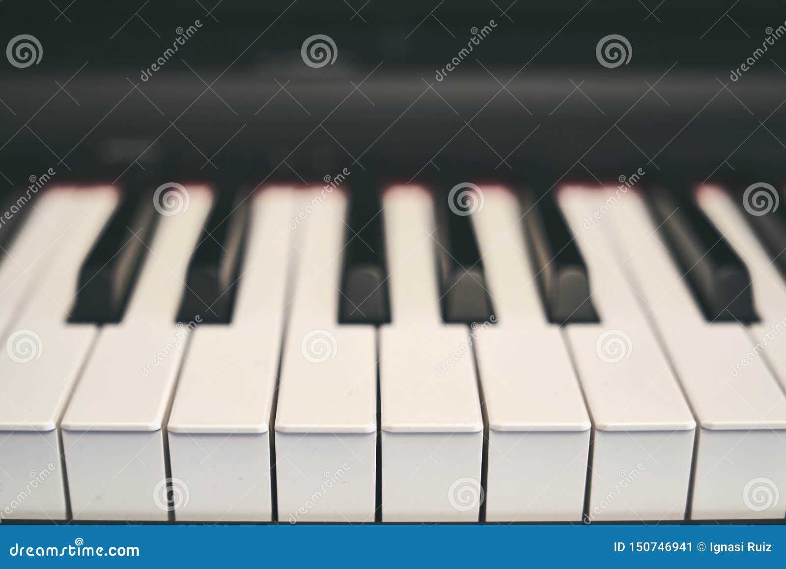 .Piano Keyboard Close Up Photo. Stock Image - Image of partiture ...