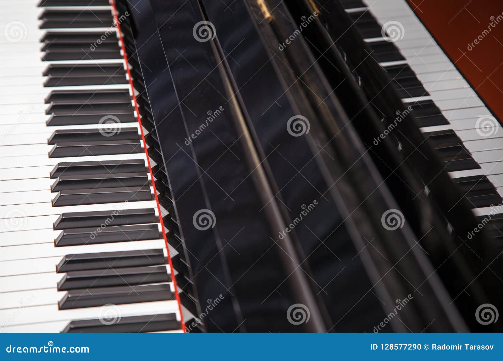 Piano keyboard closeup stock photo. Image of keyboard - 128577290