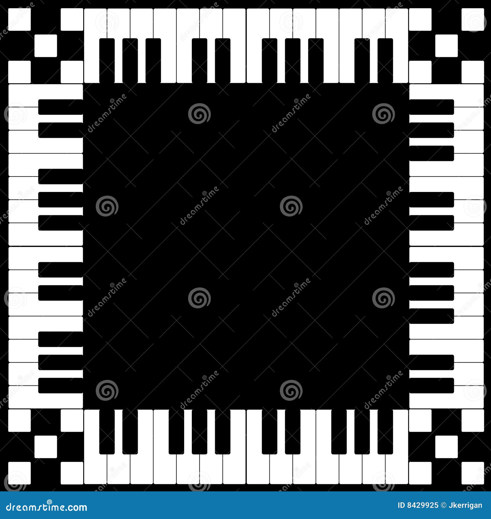 Piano Keyboard Frame stock vector. Illustration of entertainer - 8429925