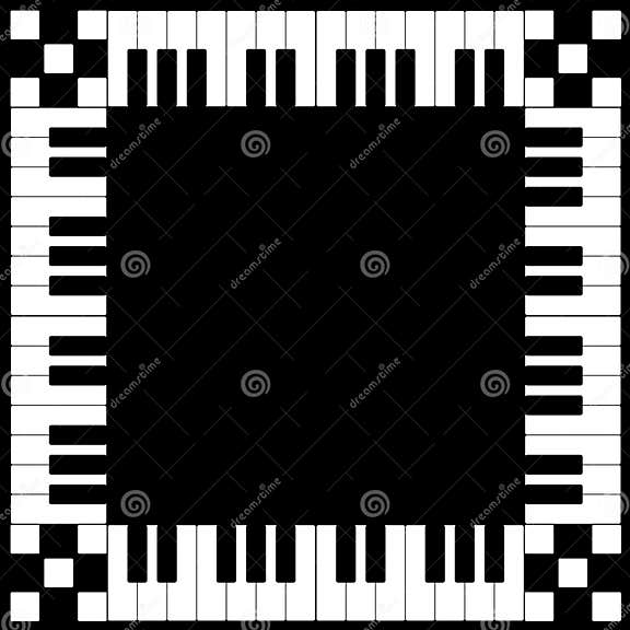 Piano Keyboard Frame stock vector. Illustration of entertainer - 8429925