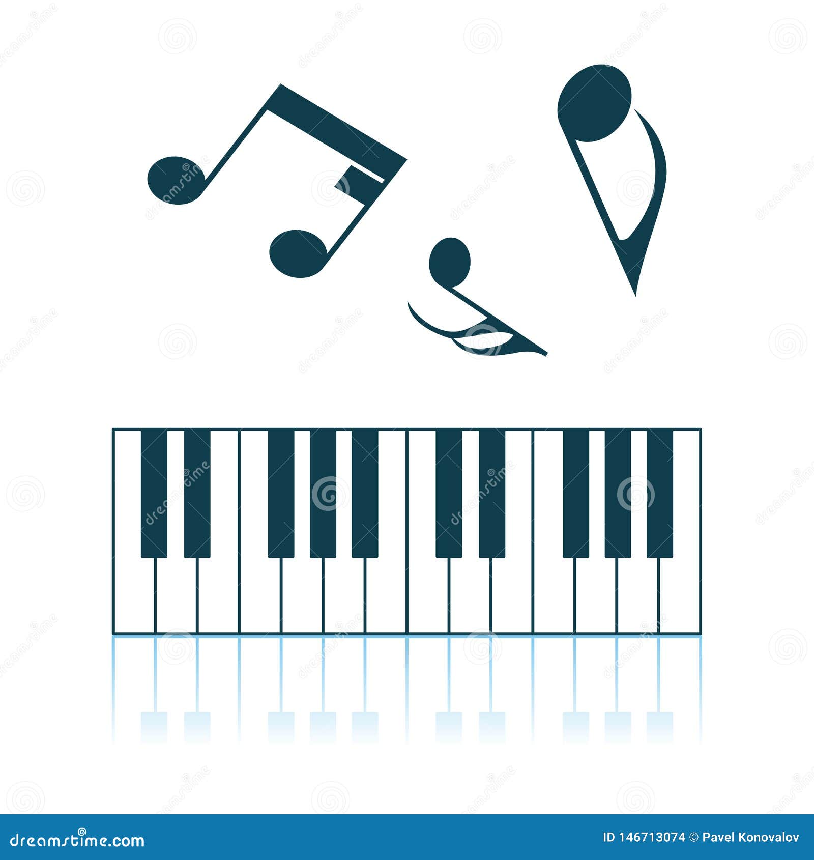 Piano Keyboard Icon stock vector. Illustration of music - 146713074