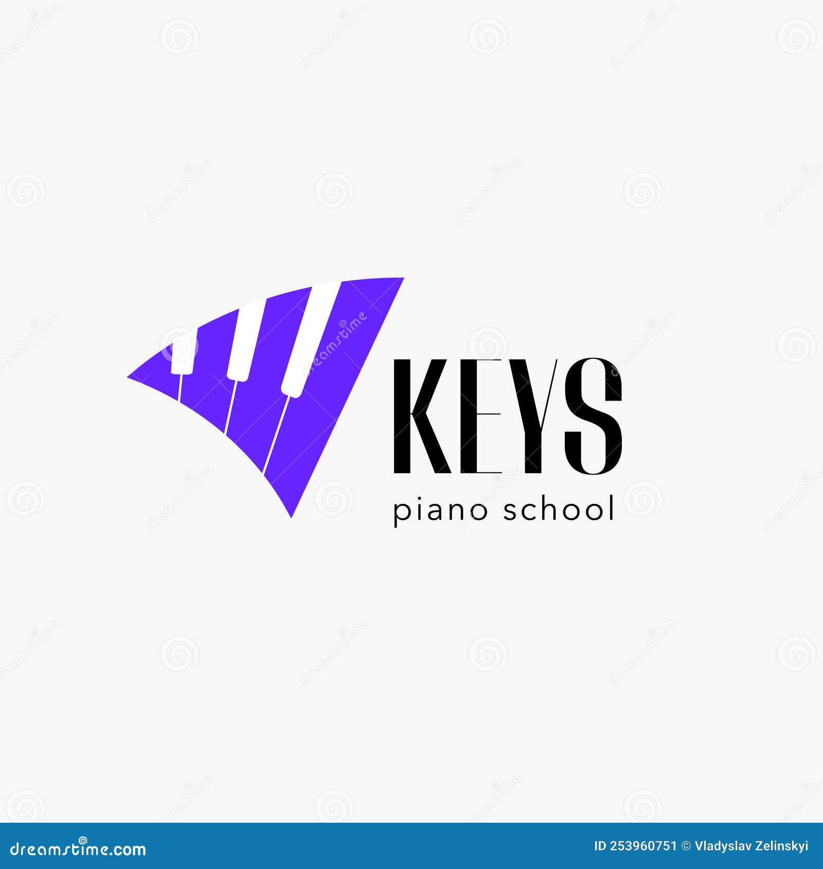 Piano Keyboard Logo. Keys Piano School Stock Vector - Illustration of ...