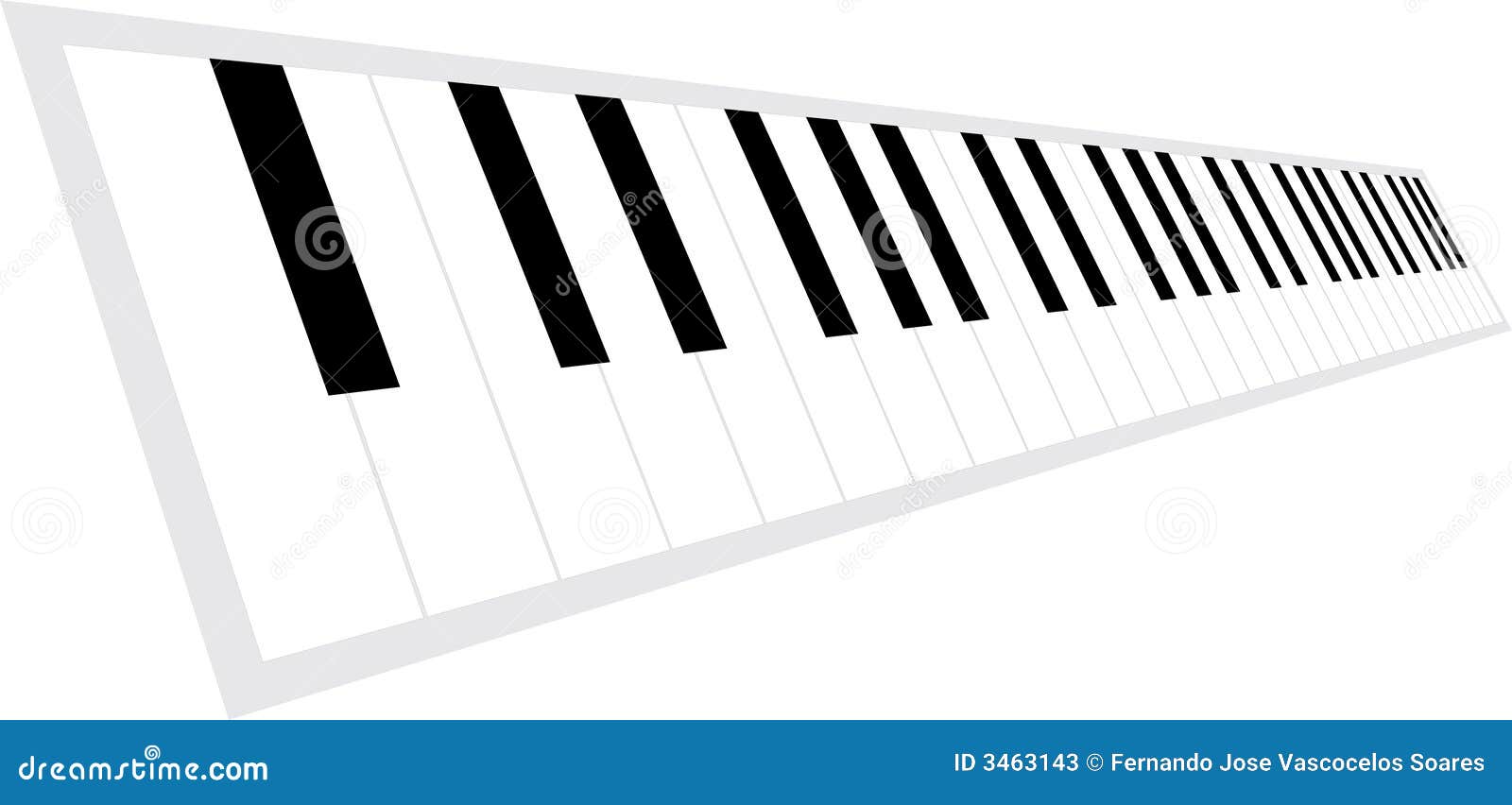Piano Keyboard in Perspective Stock Vector - Illustration of lesson ...