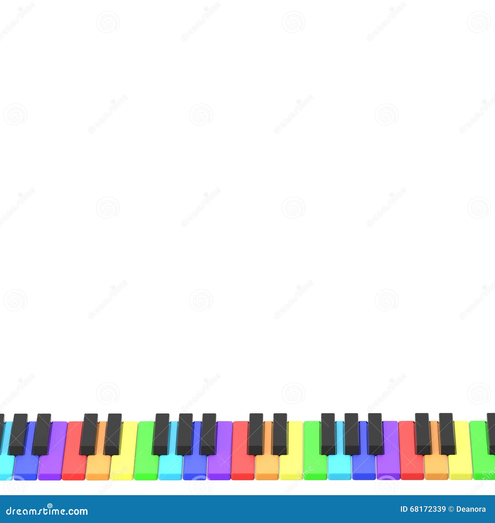 Piano Keyboard in Rainbow Colors Stock Illustration - Illustration of ...