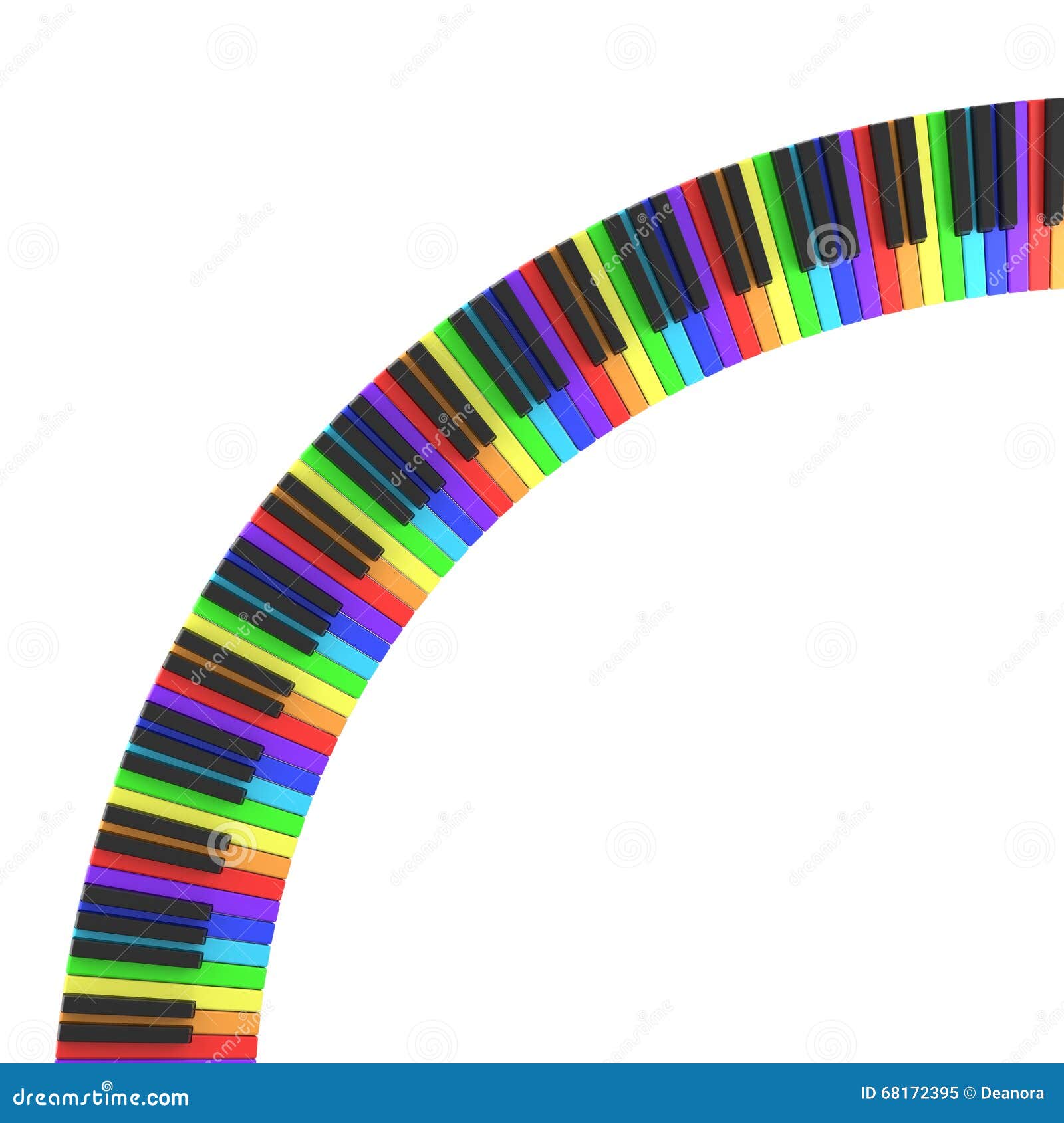 Piano Keyboard in Rainbow Colors Stock Illustration - Illustration of ...