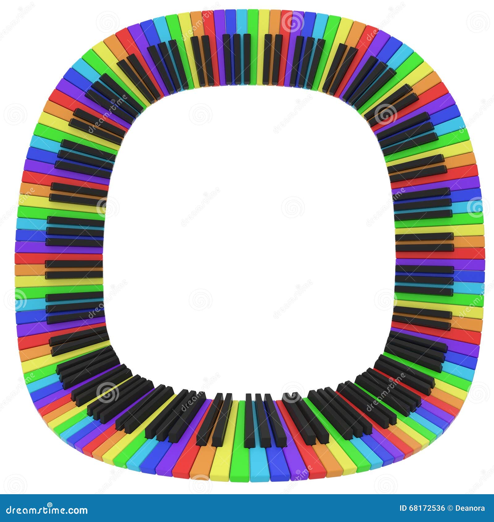Piano Keyboard in Rainbow Colors Stock Illustration - Illustration of ...