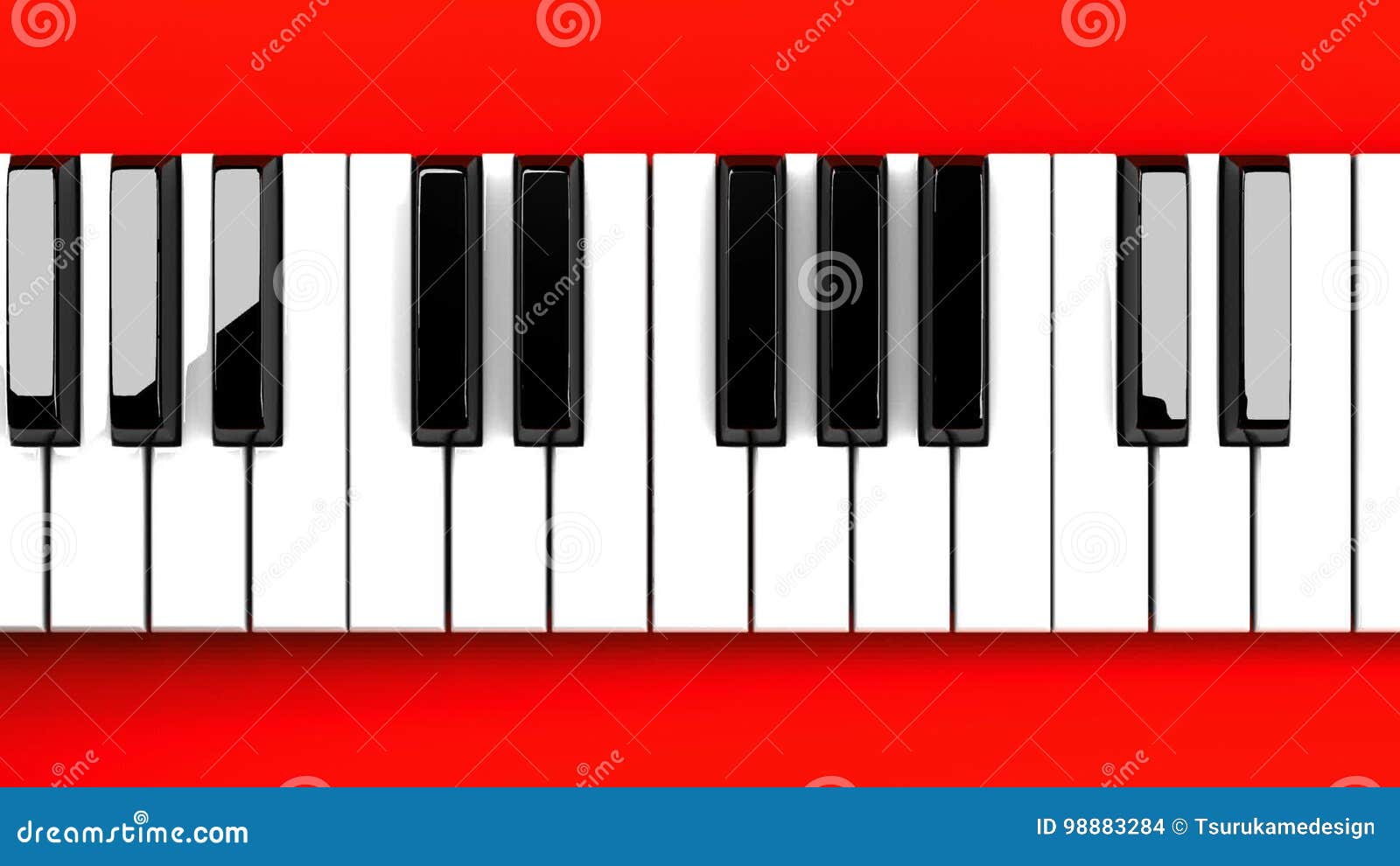 Piano Keyboard on Red Background Stock Footage - Video of loop ...