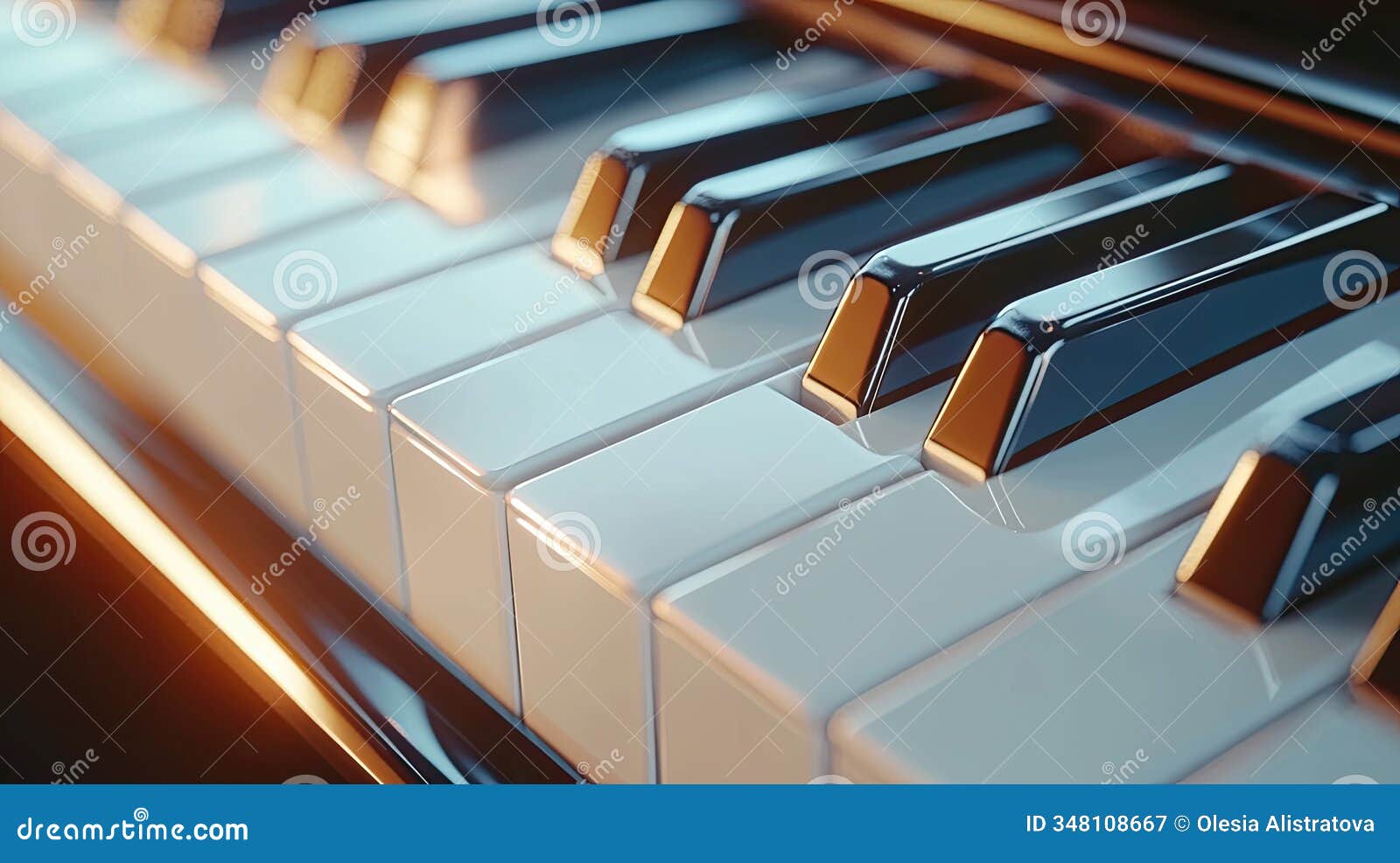 Piano Keyboard. Top View. Piano Keys, with Copy Space Stock ...