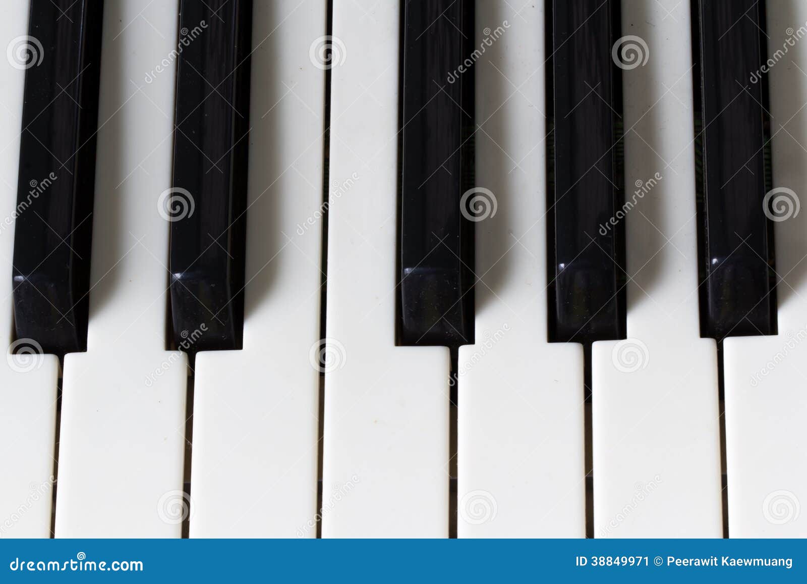 Piano Keyboard Viewed from Above Stock Image - Image of grace, black ...