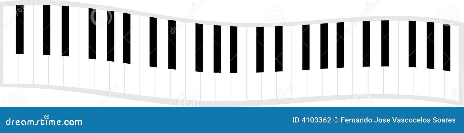 Piano keyboard wave stock vector. Illustration of lesson - 4103362