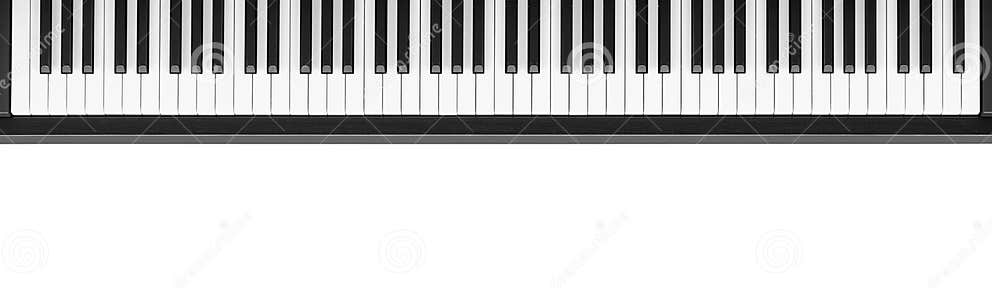 Piano Keyboard on White Background Stock Photo - Image of arts ...