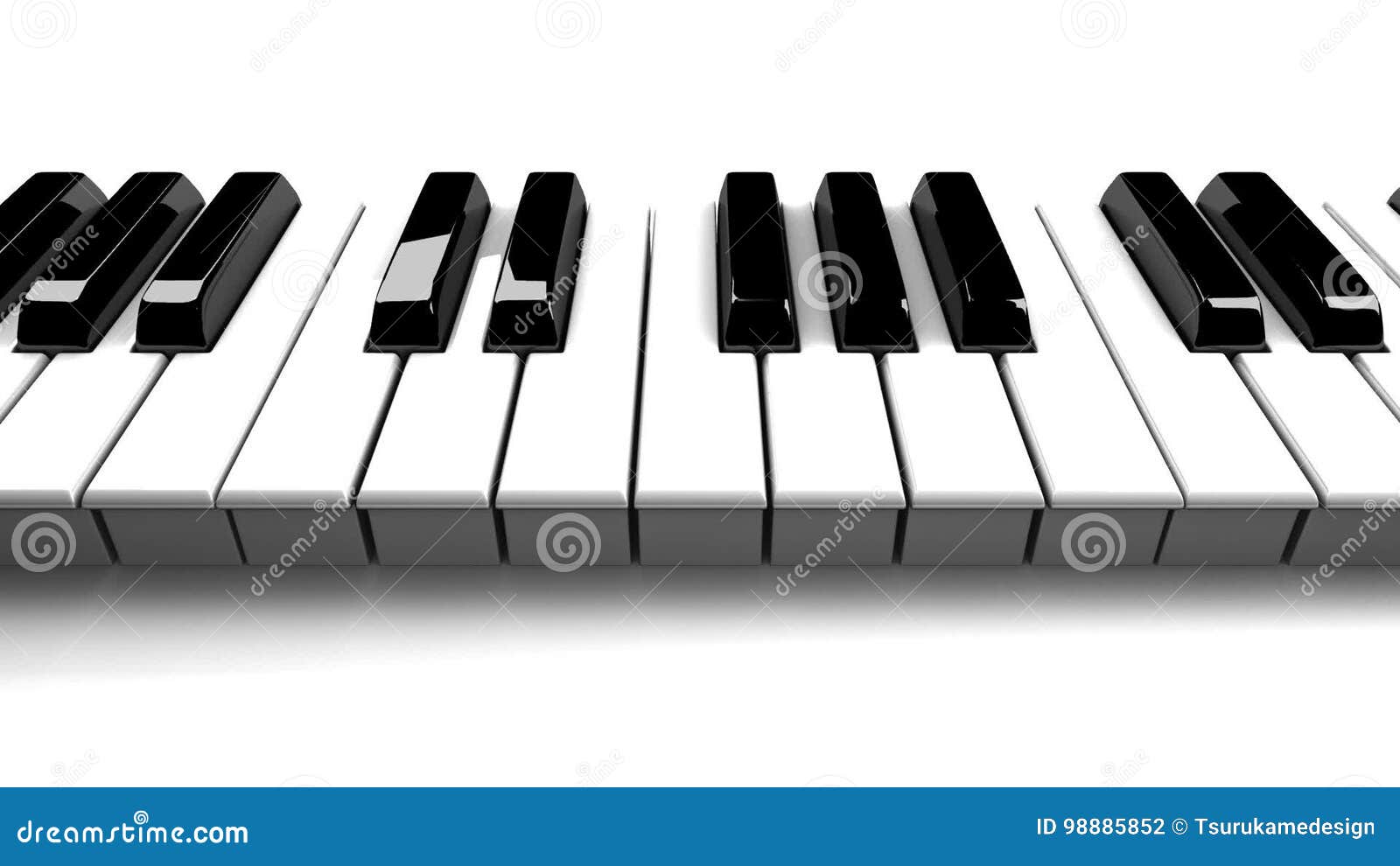 Piano Keyboard on White Background Stock Footage - Video of music ...