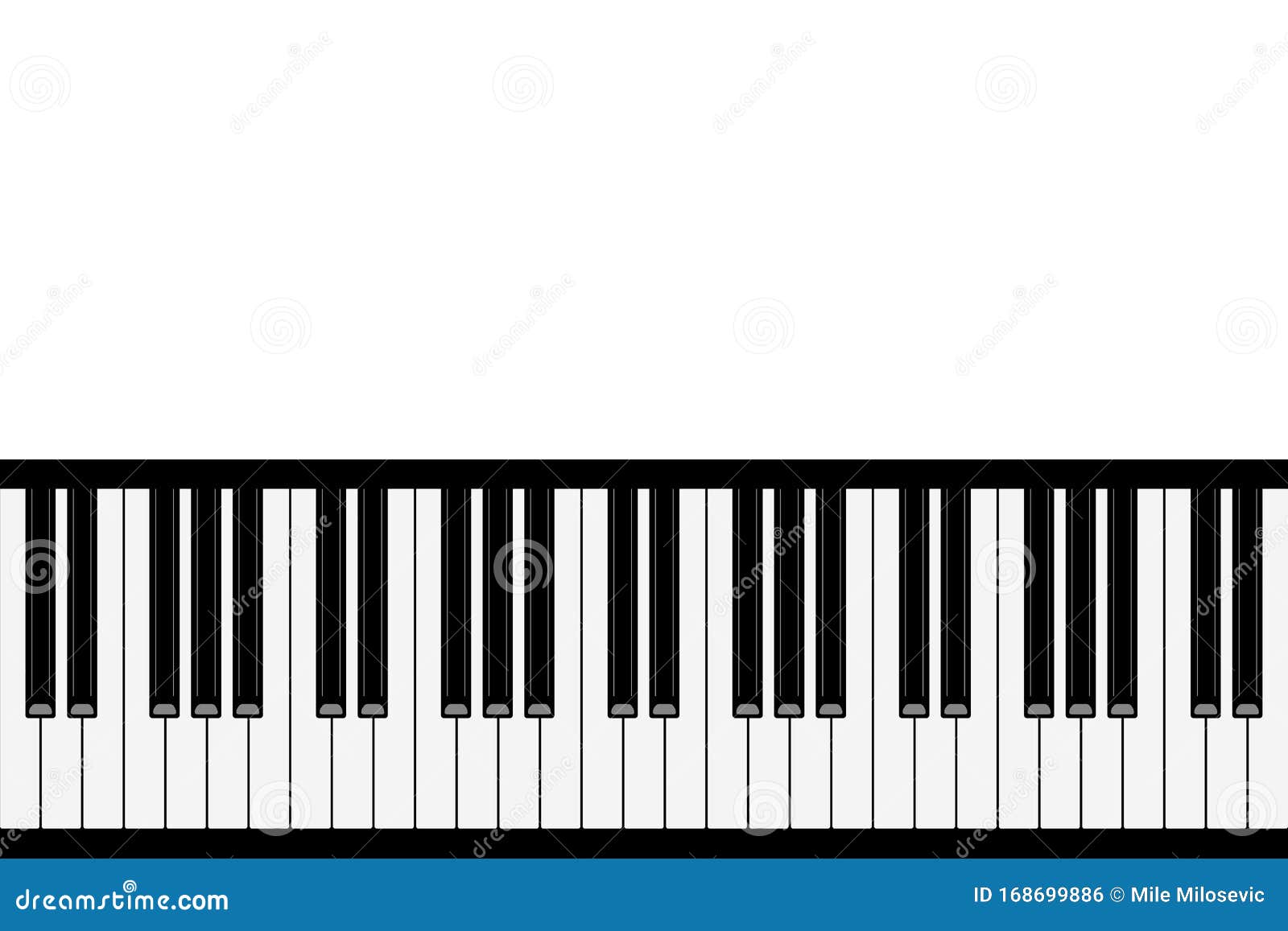 Piano Keyboard on White Background Stock Vector - Illustration of ...