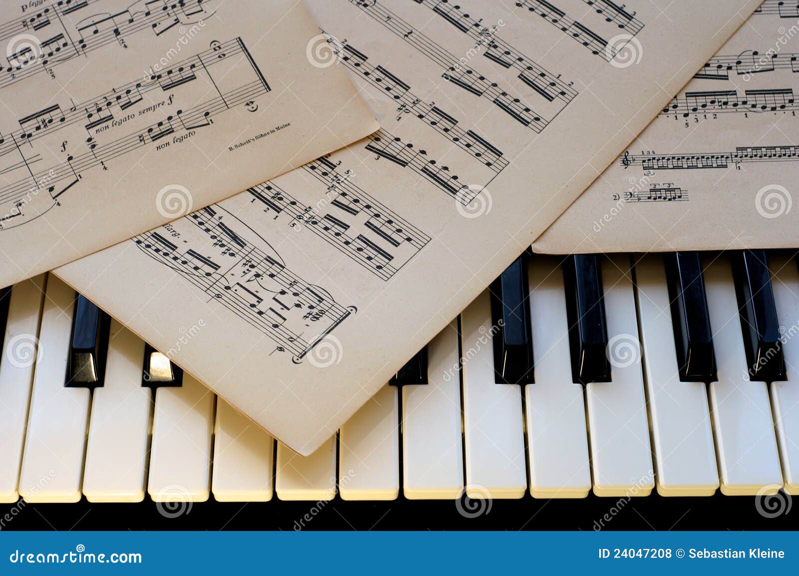 Piano keyboards with notes stock photo. Image of practicing - 24047208