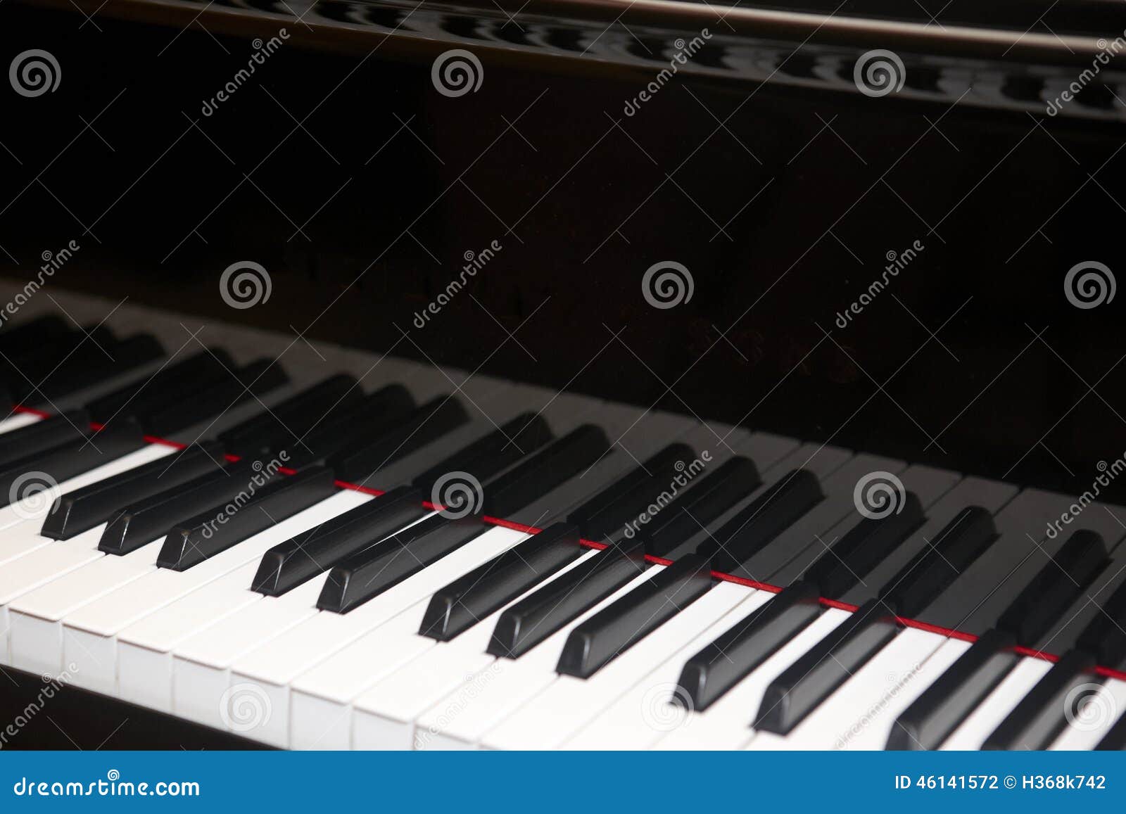 Piano Keys Detail in Horizontal Format Stock Photo - Image of concert ...
