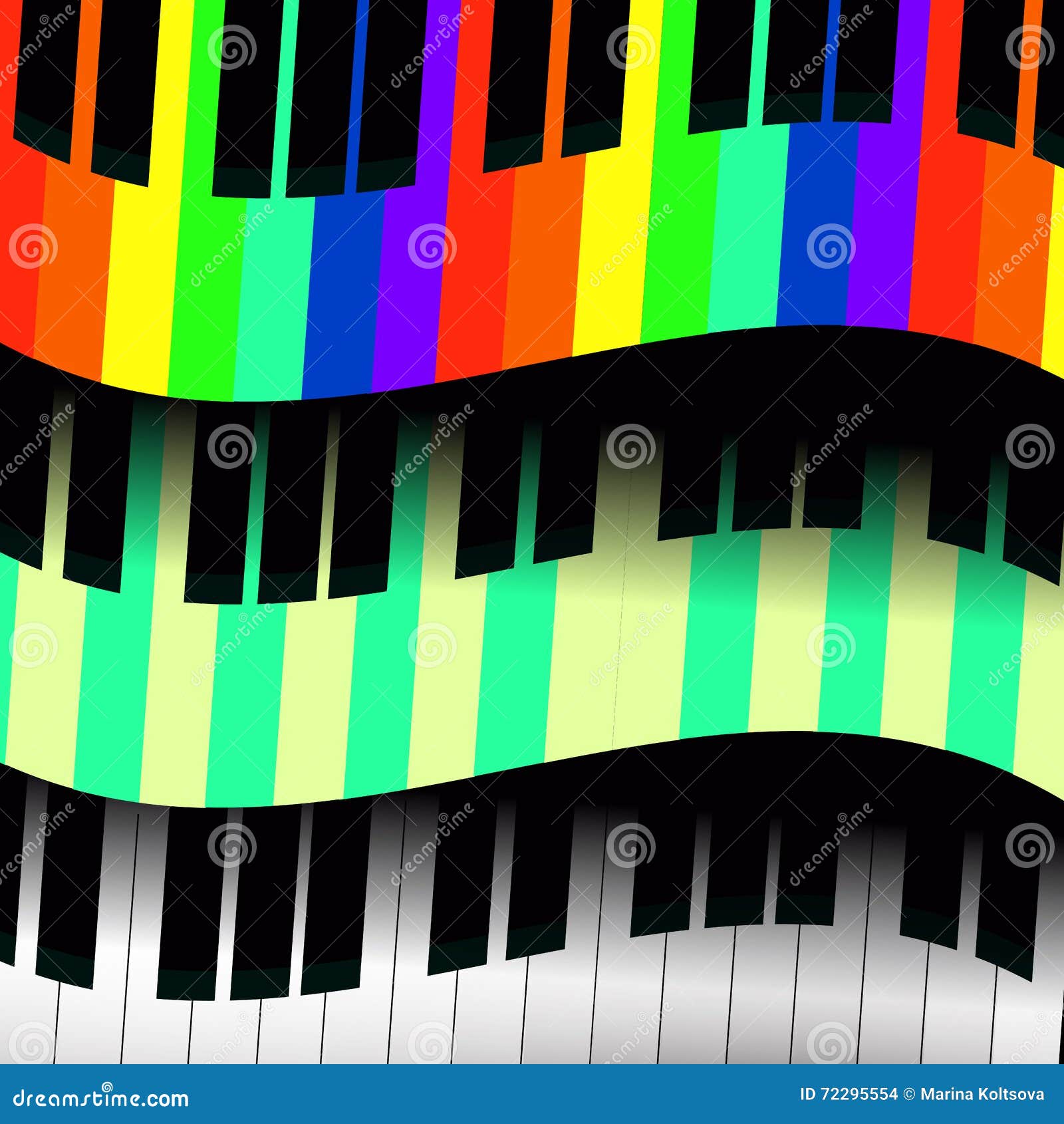 Piano Keys Form Waves Stock Illustrations – 3 Piano Keys Form Waves ...
